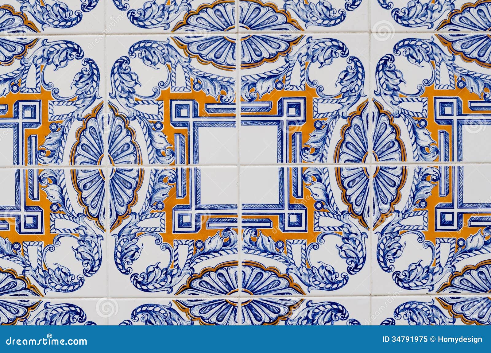 Vintage spanish tiles stock image. Image of wall, mosaic - 34791975