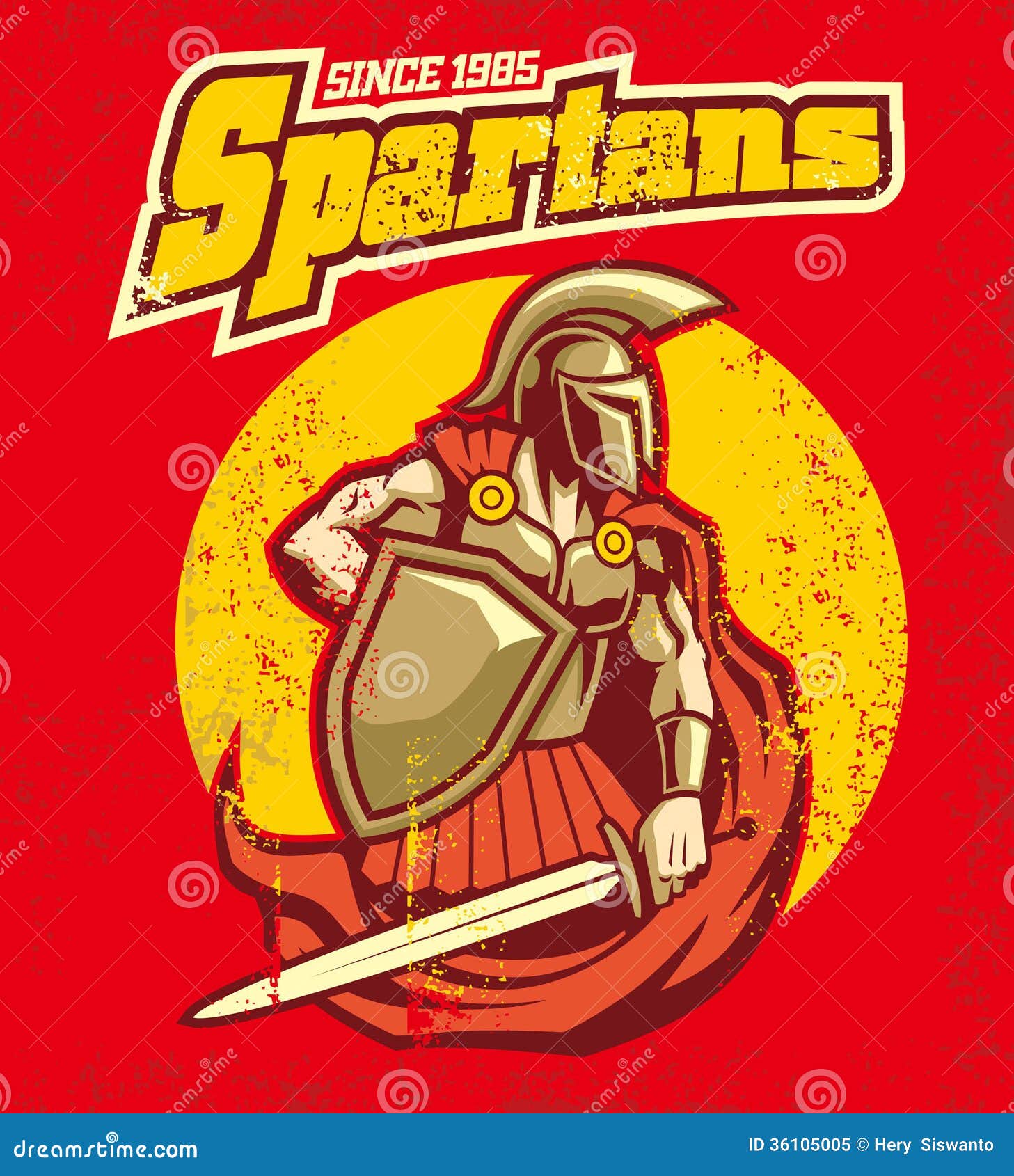 Spartan Mascot Cartoon Vector | CartoonDealer.com #49301273