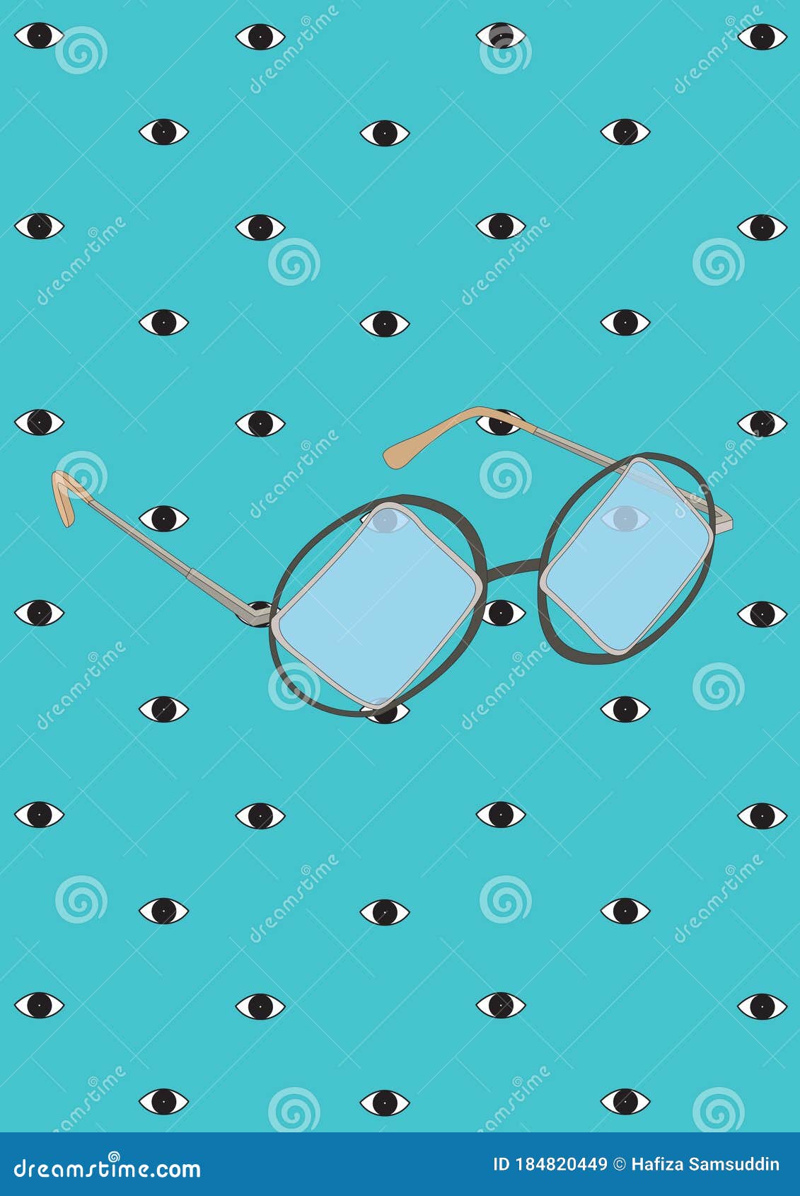 Vintage Spectacles. Vector Illustration Decorative Background Design ...