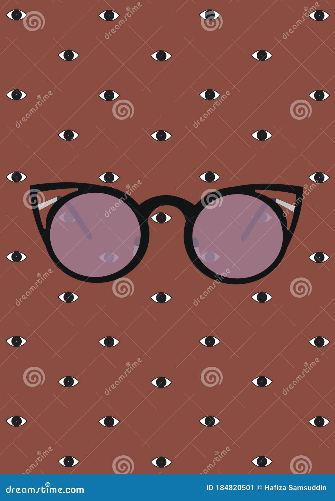 Vintage Spectacles. Vector Illustration Decorative Background Design ...