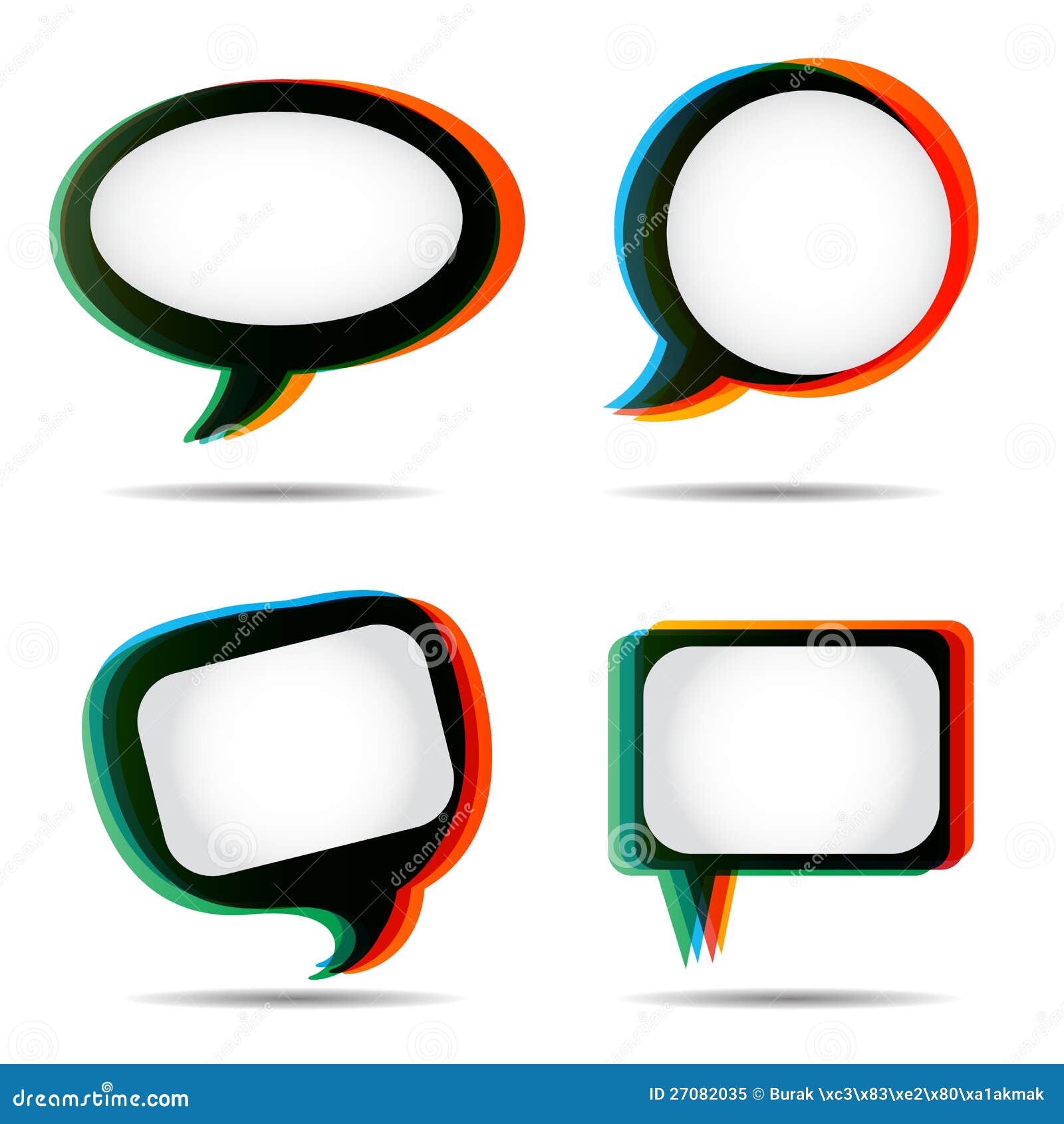 Vintage speech bubble set stock vector. Illustration of colors - 27082035