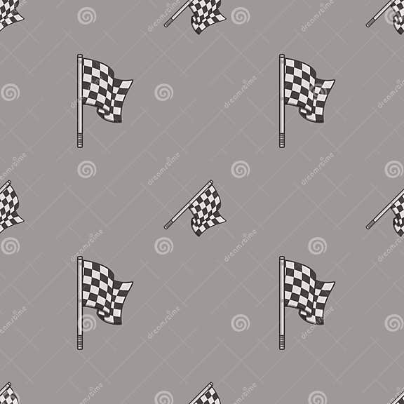 Vintage Speed Flag Pattern. Stock Vector - Illustration of checkered ...