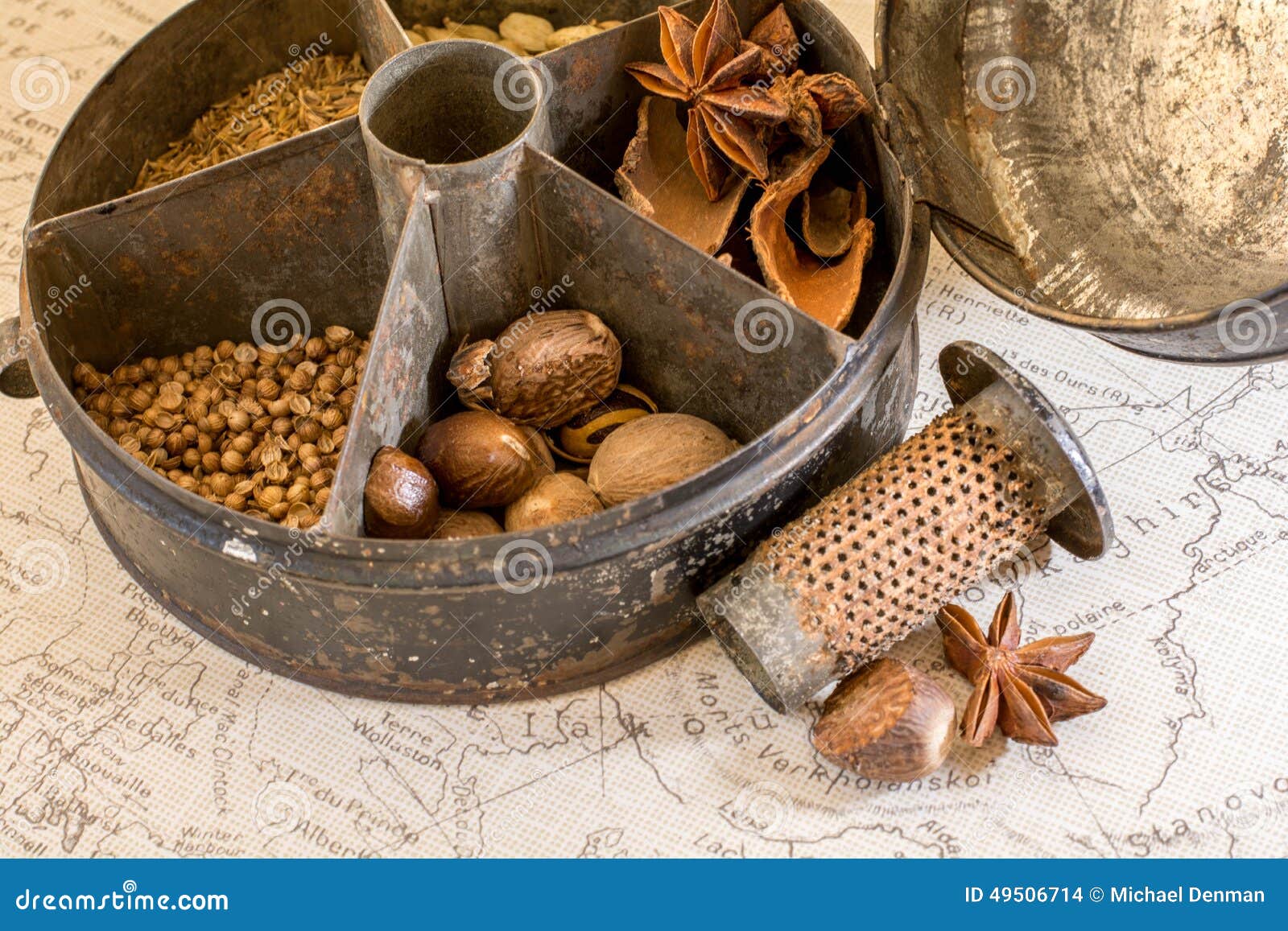 Vintage Spice Tin World Map Stock Photos - Free & Royalty-Free Stock ...