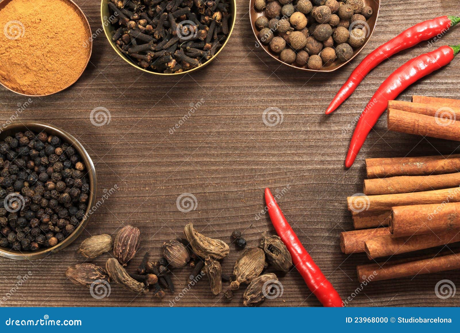 Vintage spices frame stock photo. Image of bark, allspice - 23968000