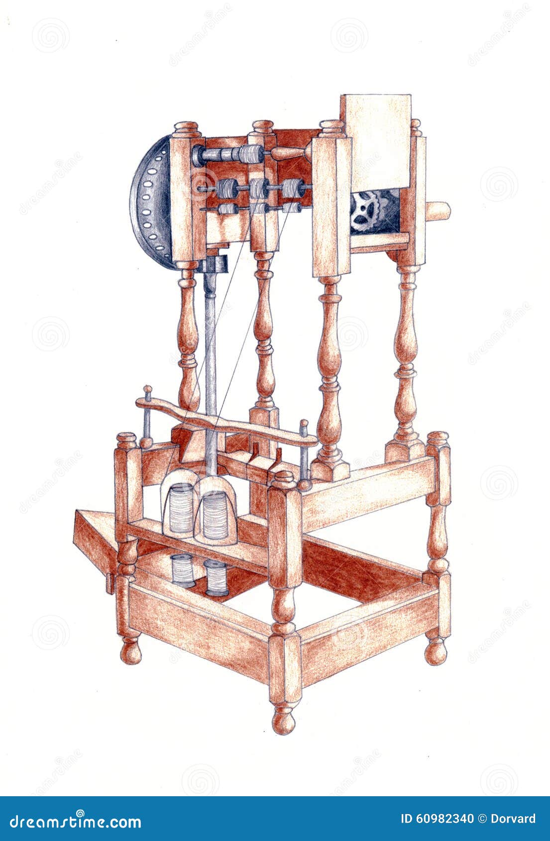 Vintage Spinning Machine Stock Photography | CartoonDealer.com #60982340