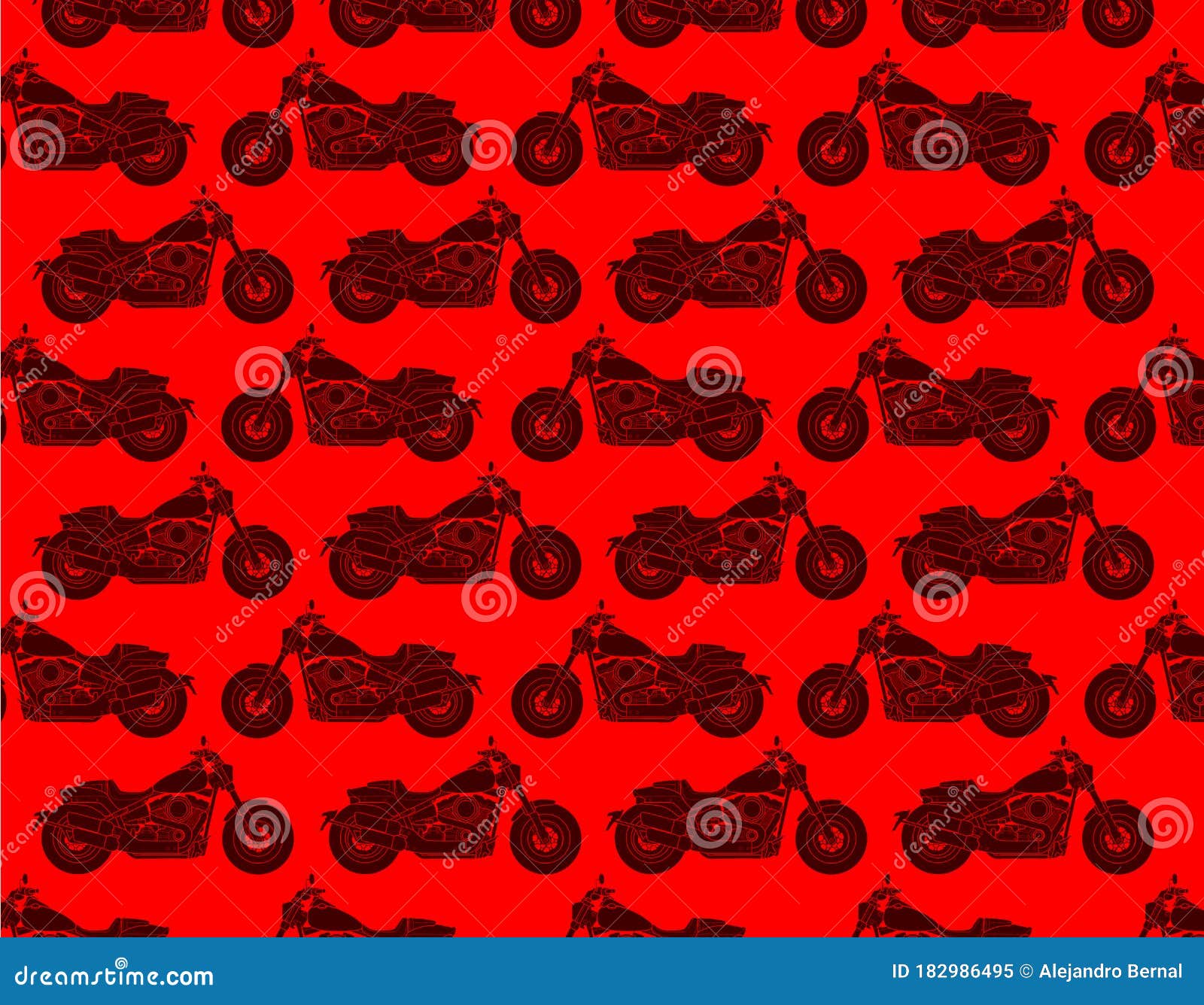 Vintage Sport Motorcycle Pattern Vector Set Collage Stock Vector ...