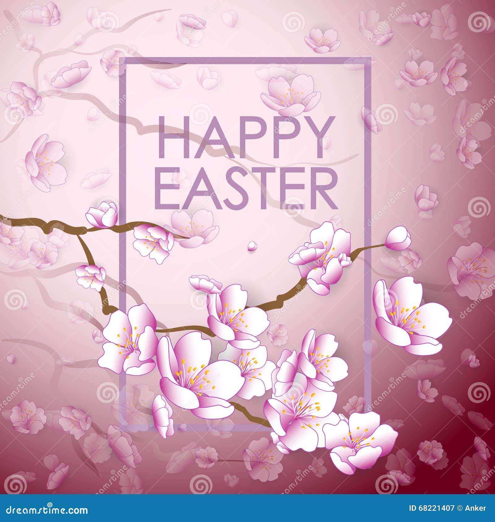 Vintage Spring Background stock vector. Illustration of blossom - 68221407