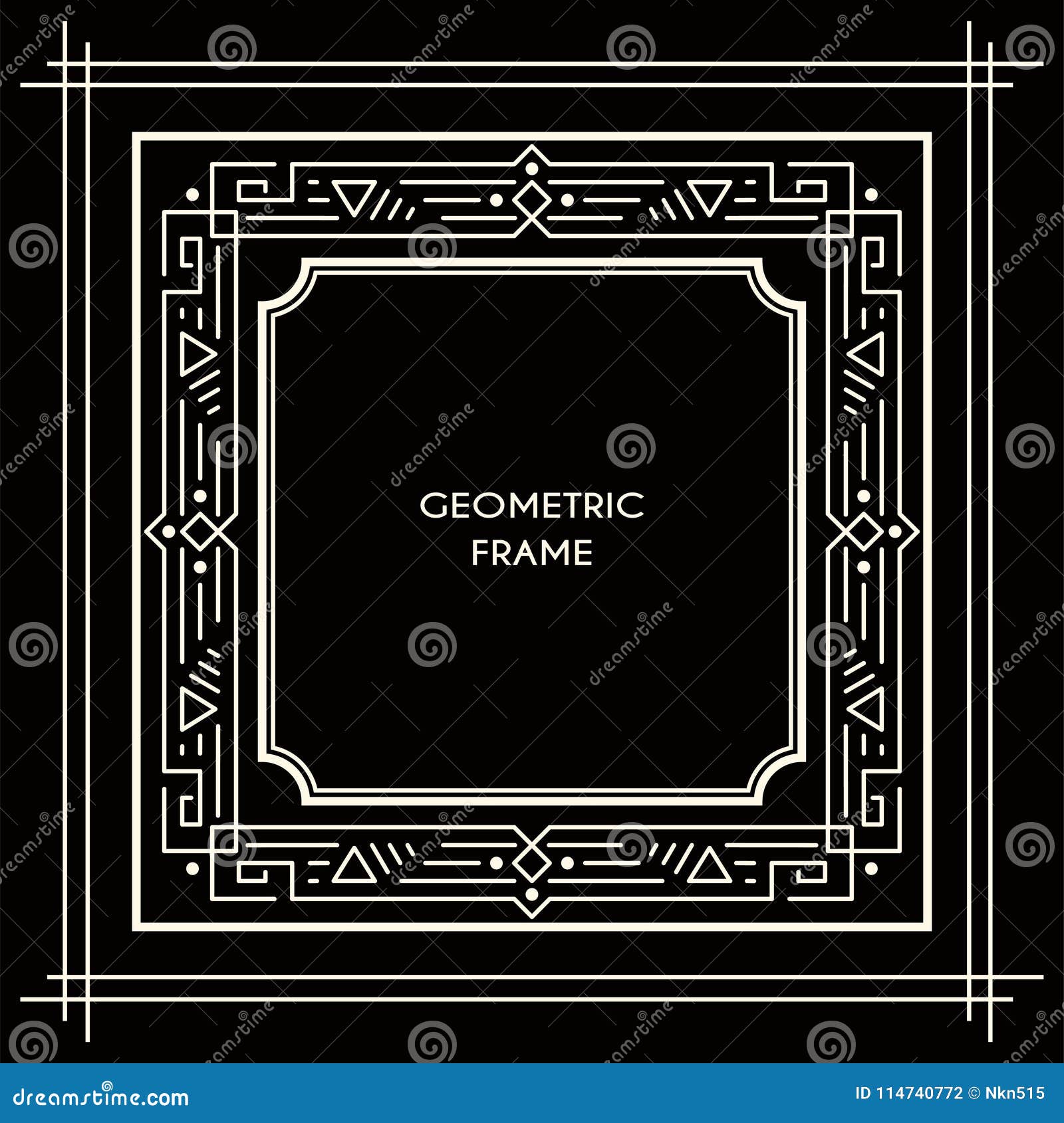 Vintage square frame stock vector. Illustration of border - 114740772