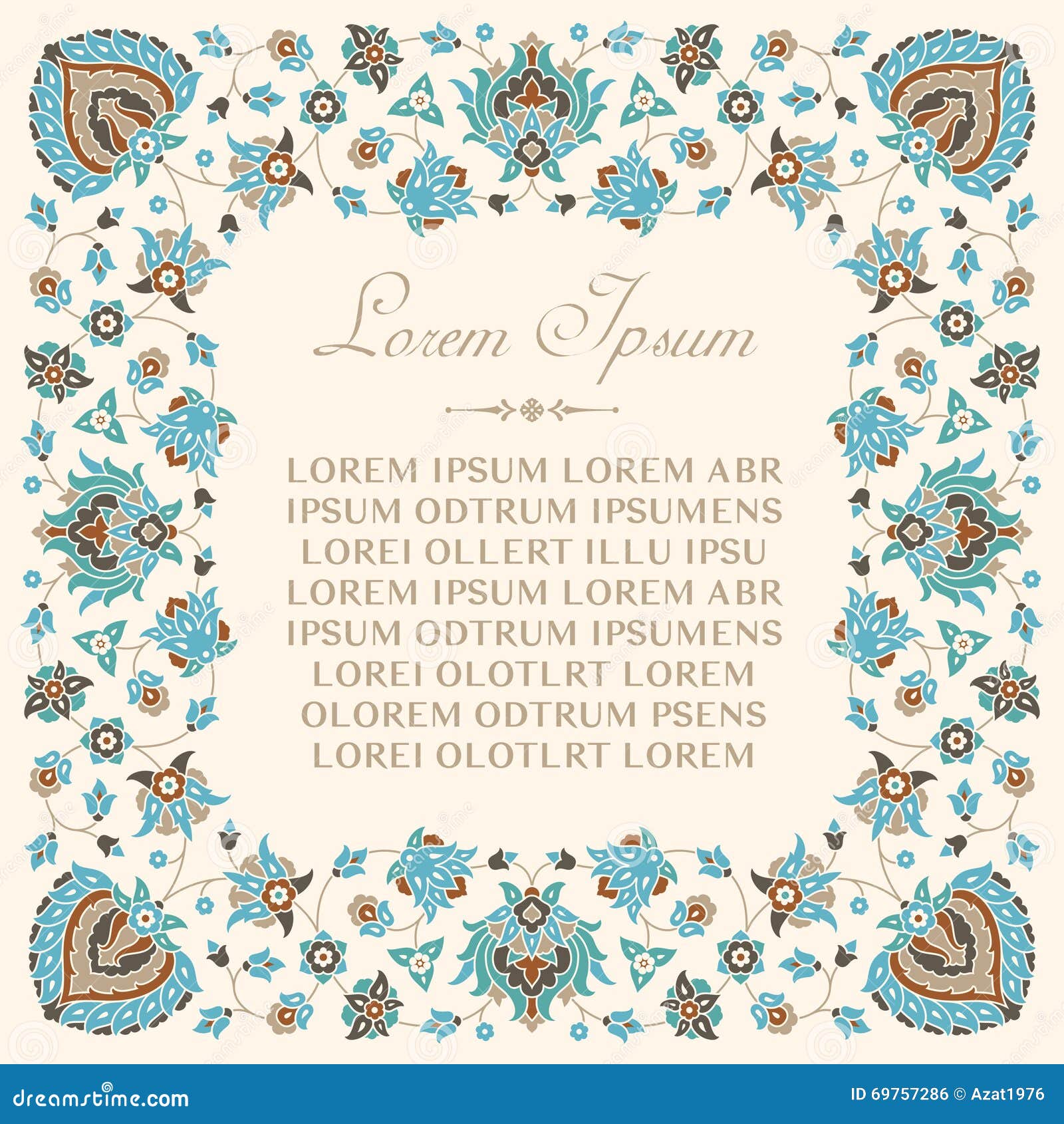 Vintage Square Invitation Card Stock Vector - Illustration of line ...