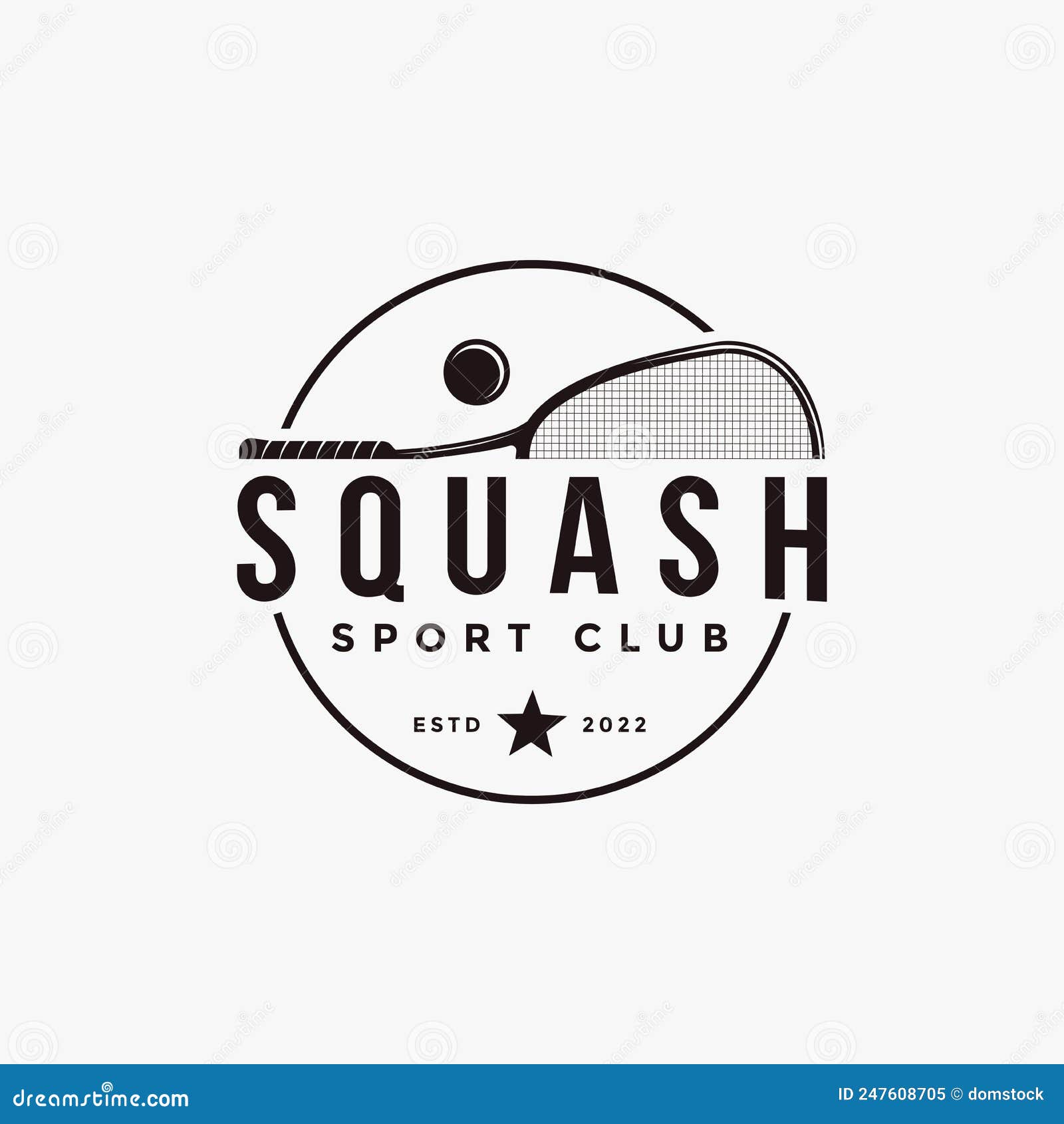 Vintage Squash Logo Icon Vector Stock Vector - Illustration of ...