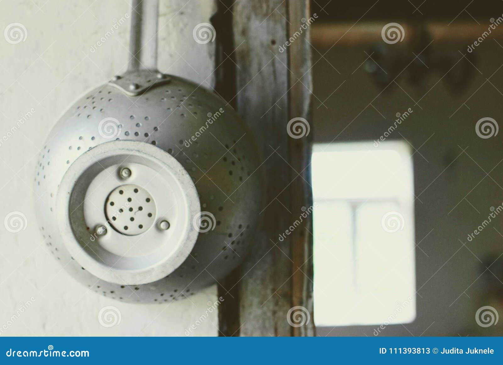 Vintage stainer stock image. Image of kitchen, wall - 111393813