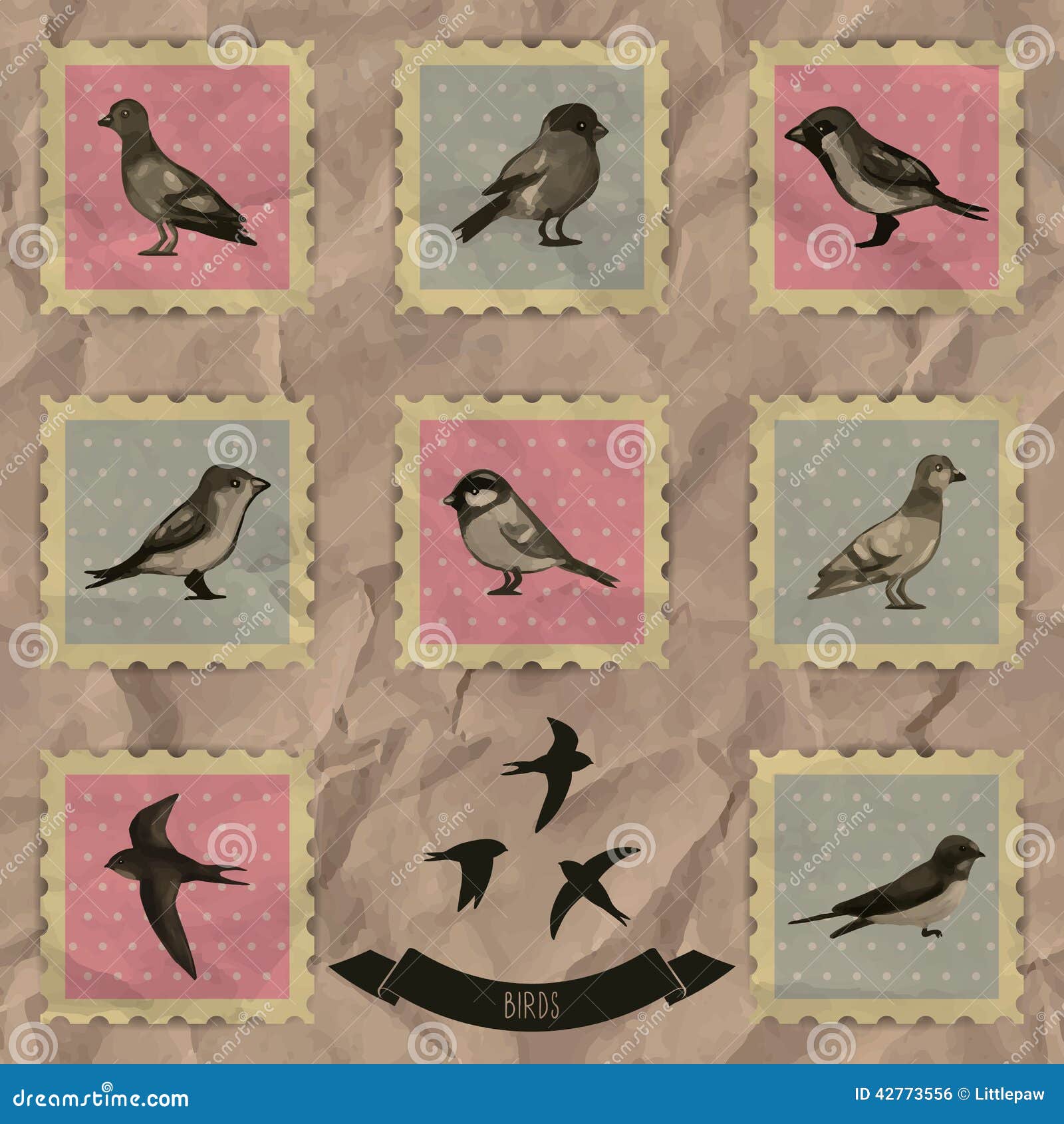 Vintage Stamps Royalty-Free Stock Photography | CartoonDealer.com #1665281