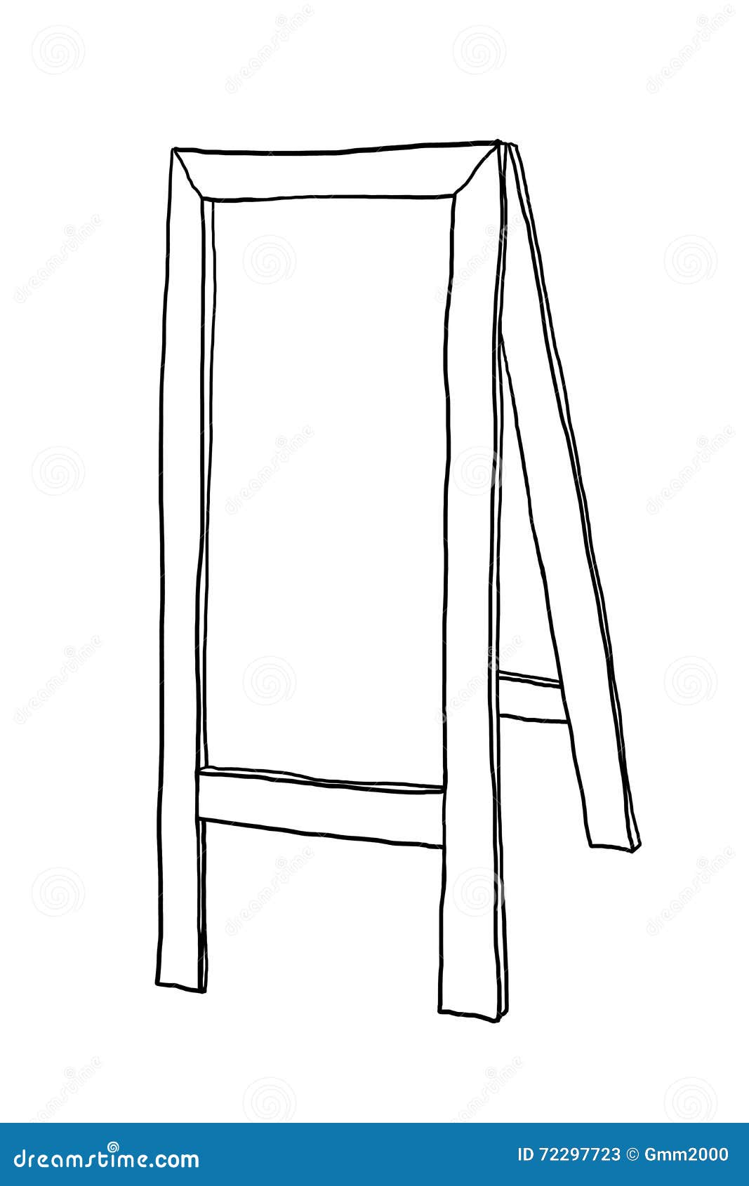 Vintage Stand Slate Written Cute Lineart Illustration Stock ...