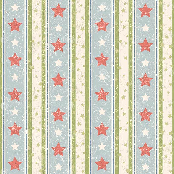 Vintage Stars Pattern stock vector. Illustration of stripes - 49910207