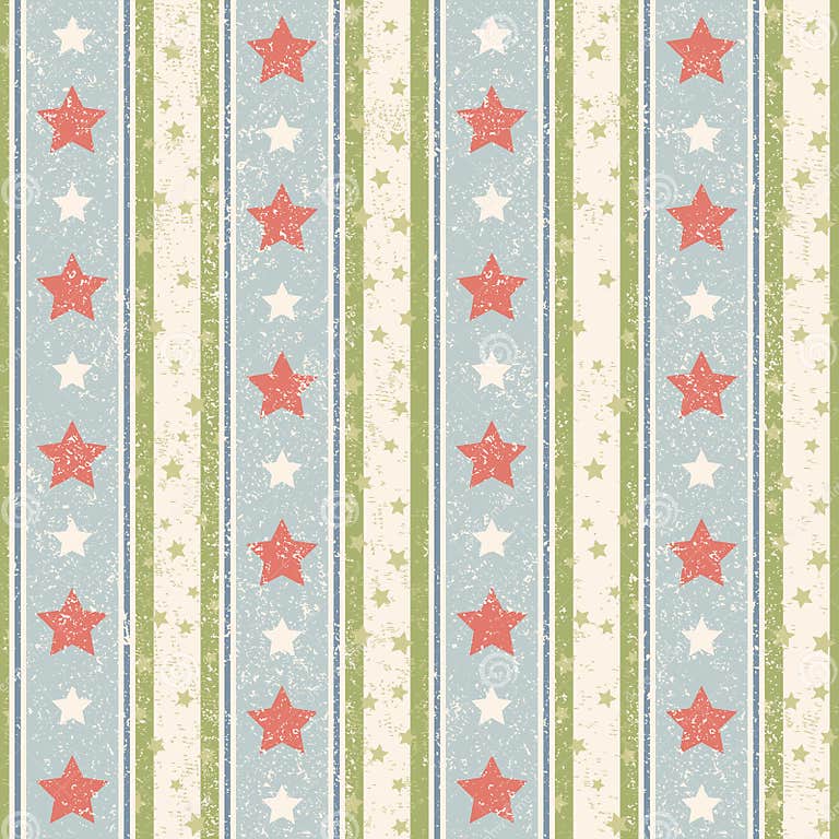Vintage Stars Pattern stock vector. Illustration of stripes - 49910207