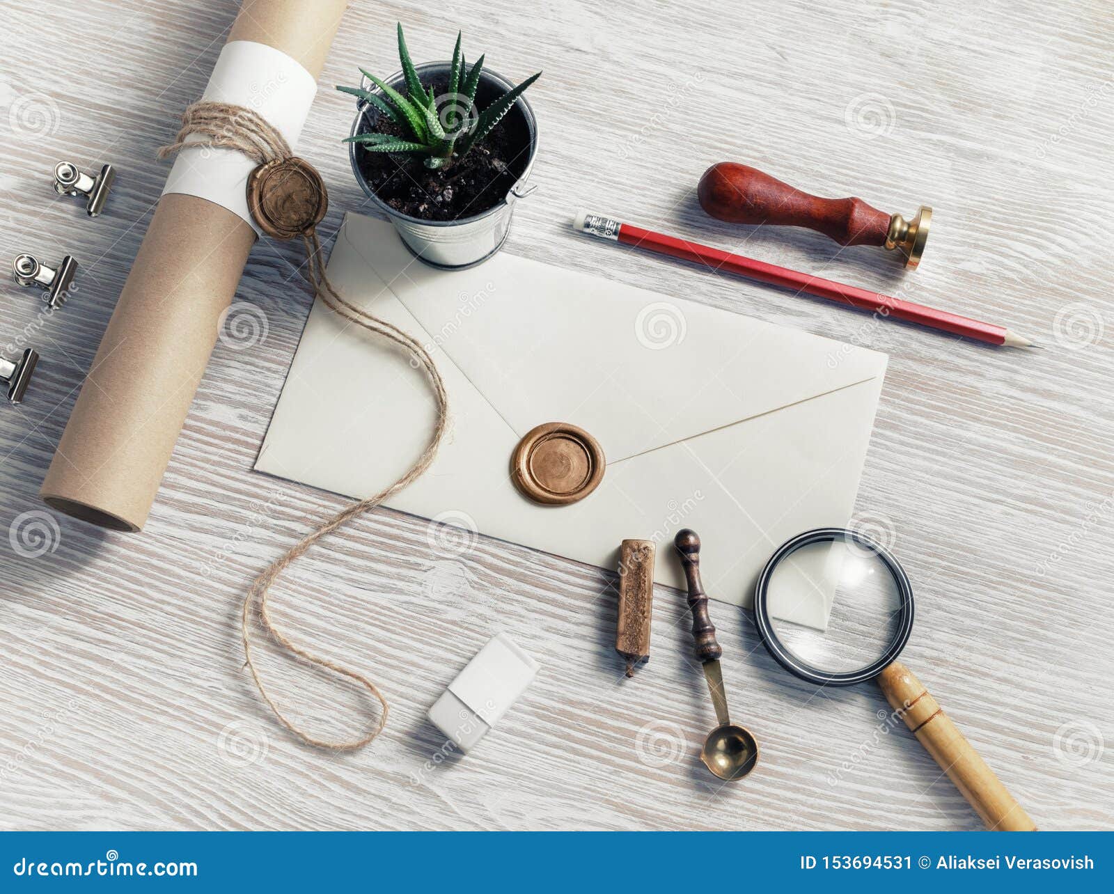 Vintage stationery set stock image. Image of mockup - 153694531