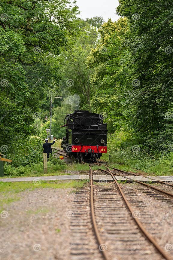Vintage Steam Engine Backing Up.. Stock Image - Image of metal, closeup ...