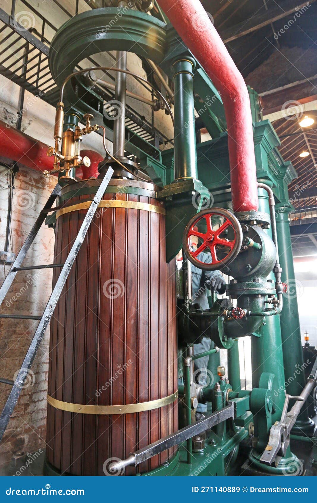 Vintage Steam Engine in a Mill Stock Image - Image of vintage, engine ...