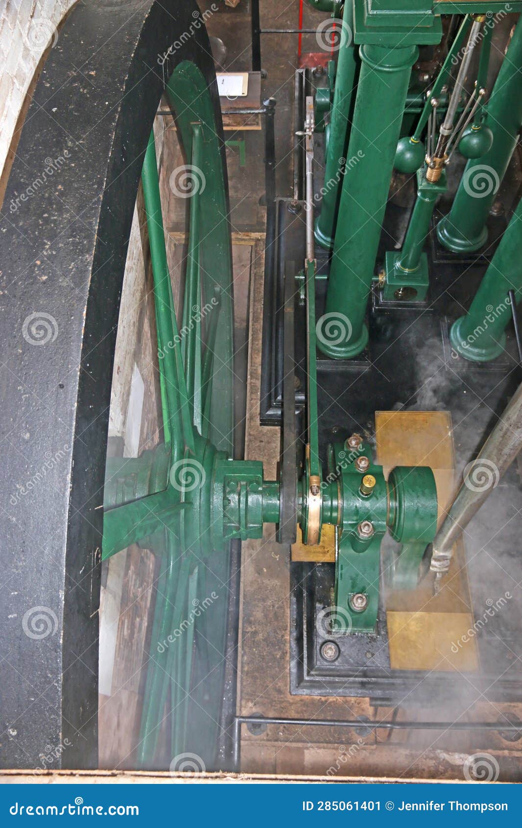 Vintage Steam Engine in a Mill Stock Image - Image of flame, power ...