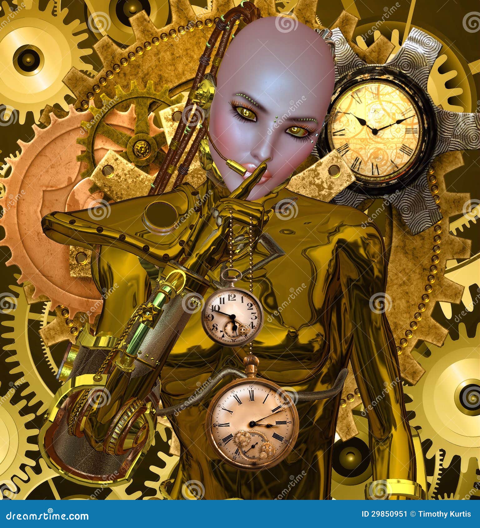 Steam Punk Locomotive Royalty-Free Stock Photography | CartoonDealer ...