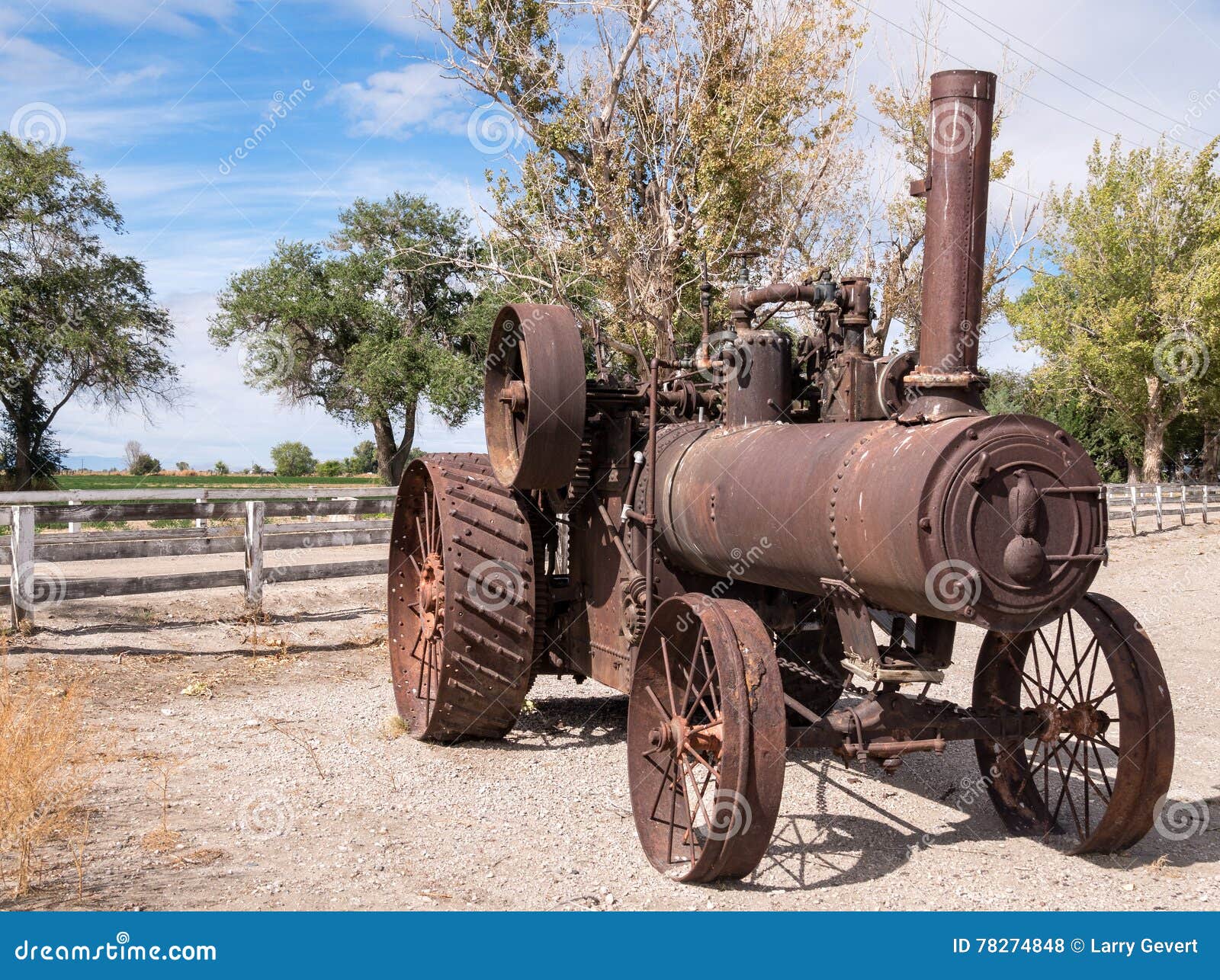 Vintage steam tractor stock photo. Image of 1890, desert - 78274848