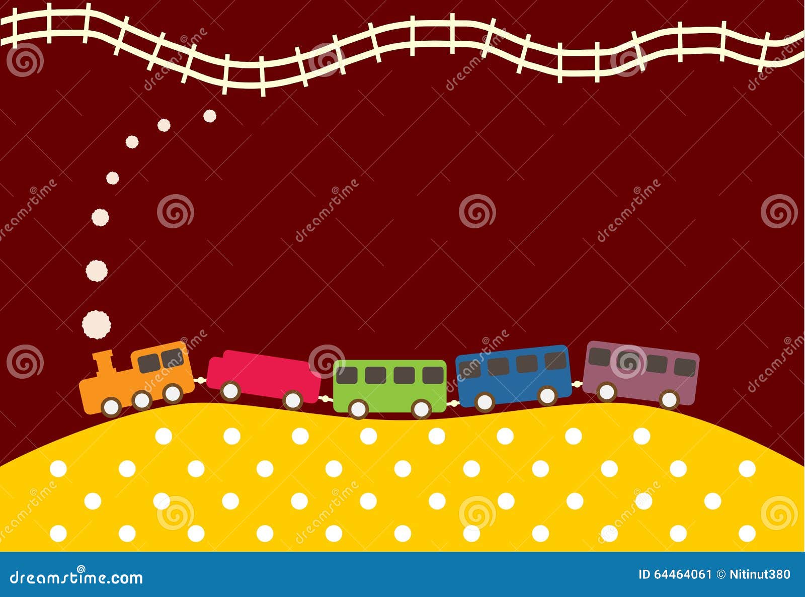 Vintage Steam Train Pattern Stock Illustration - Illustration of train ...