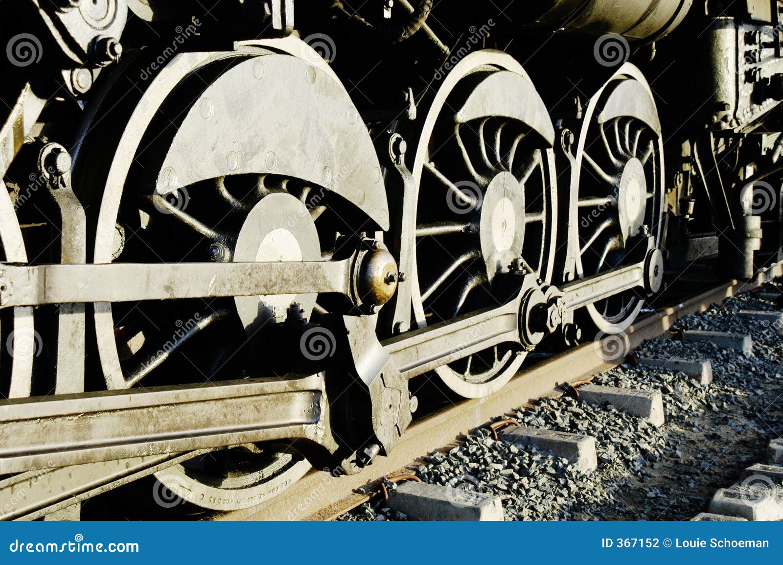 Vintage steam train wheels stock photo. Image of force - 367152