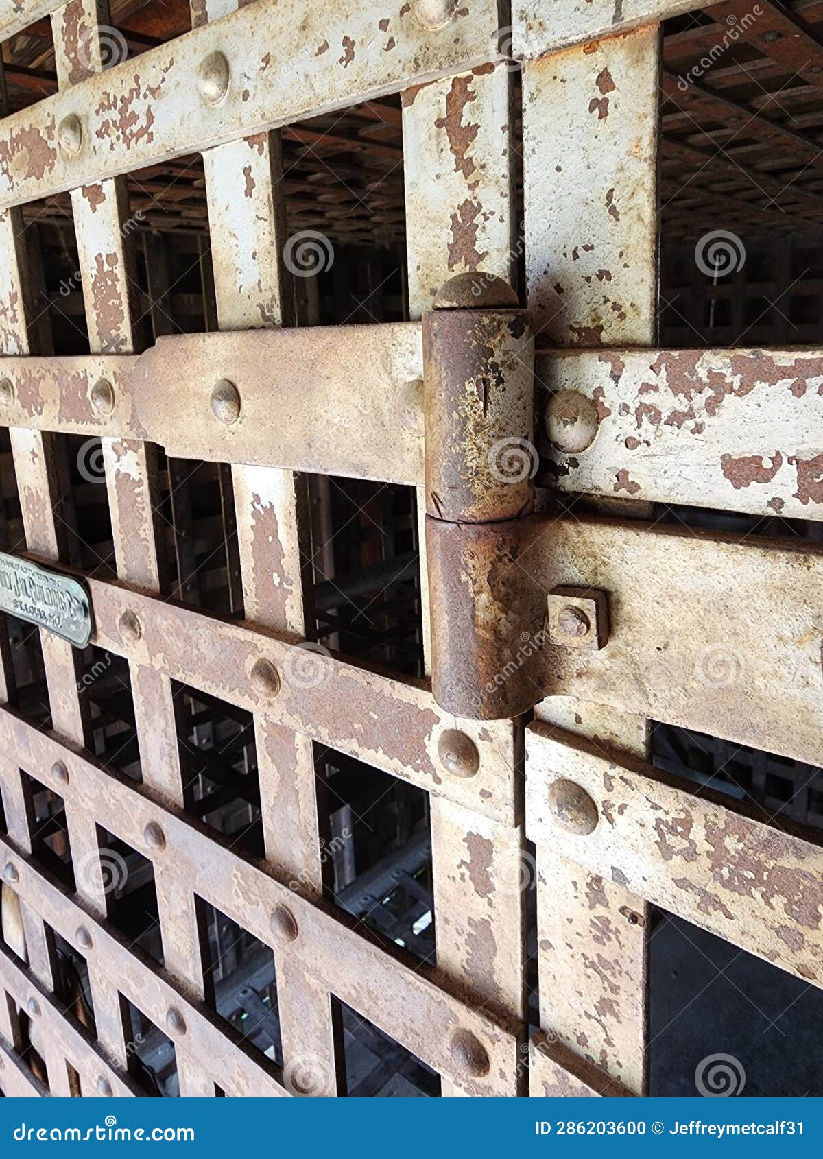 Vintage Steel Prison Jail Cell Cage Stock Photo - Image of cell ...