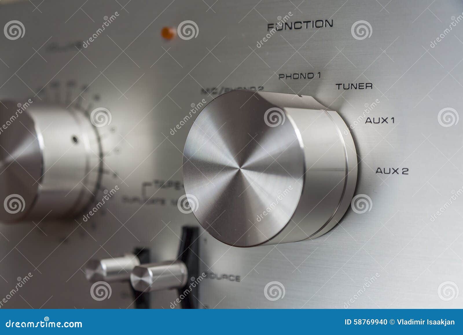 Vintage Stereo Amplifier Knobs Stock Photo - Image of arts, retro: 58769940