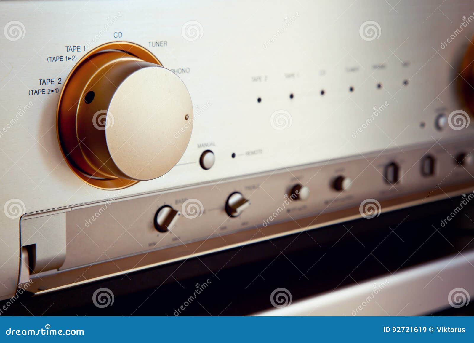 Vintage Stereo Audio Amplifier Source Selector Knob Switch Stock Image ...