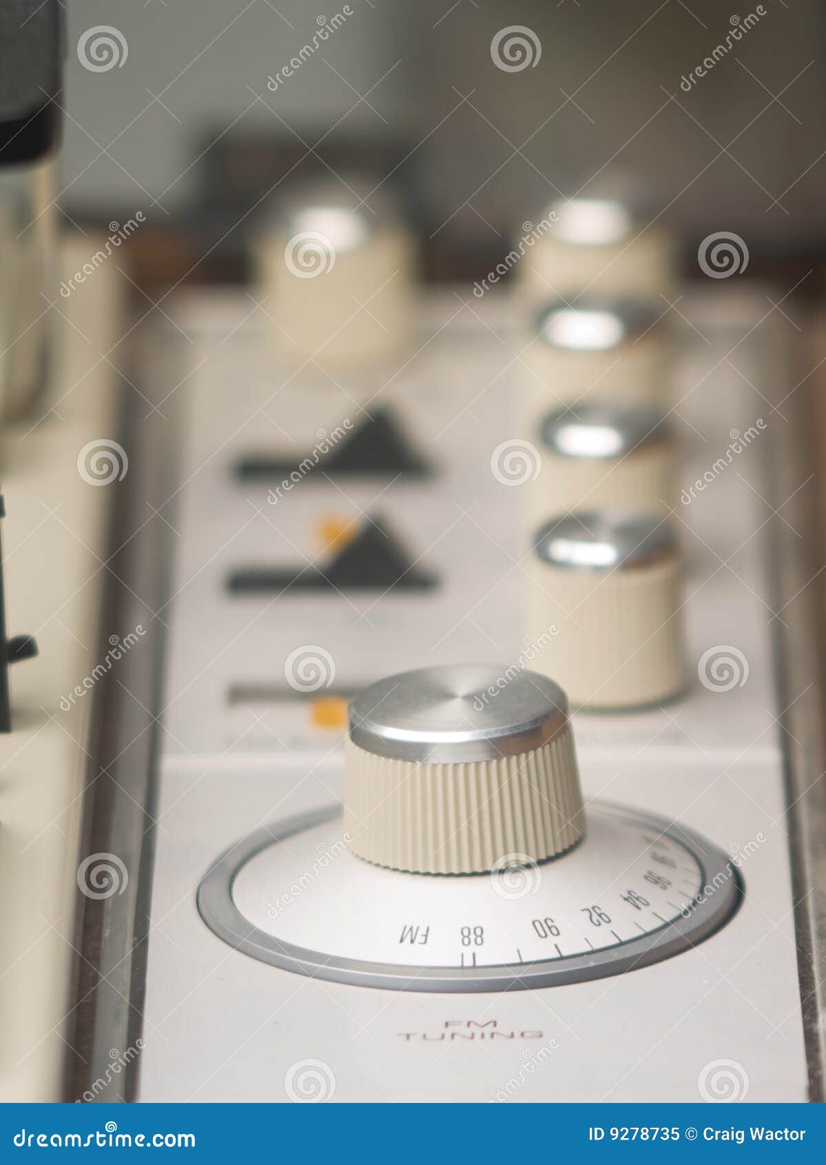 Vintage stereo knobs stock image. Image of tech, vintage - 9278735