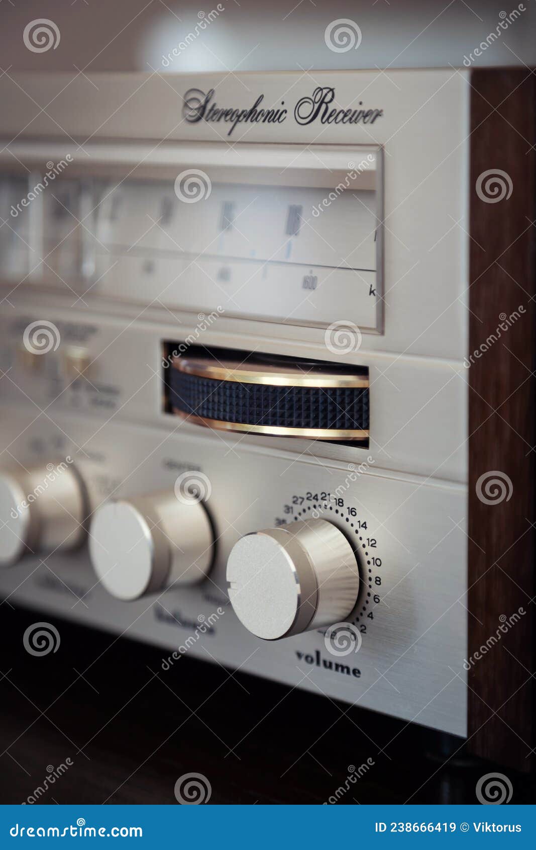 Vintage Stereo Component Front Panel Controls Stock Image - Image of ...