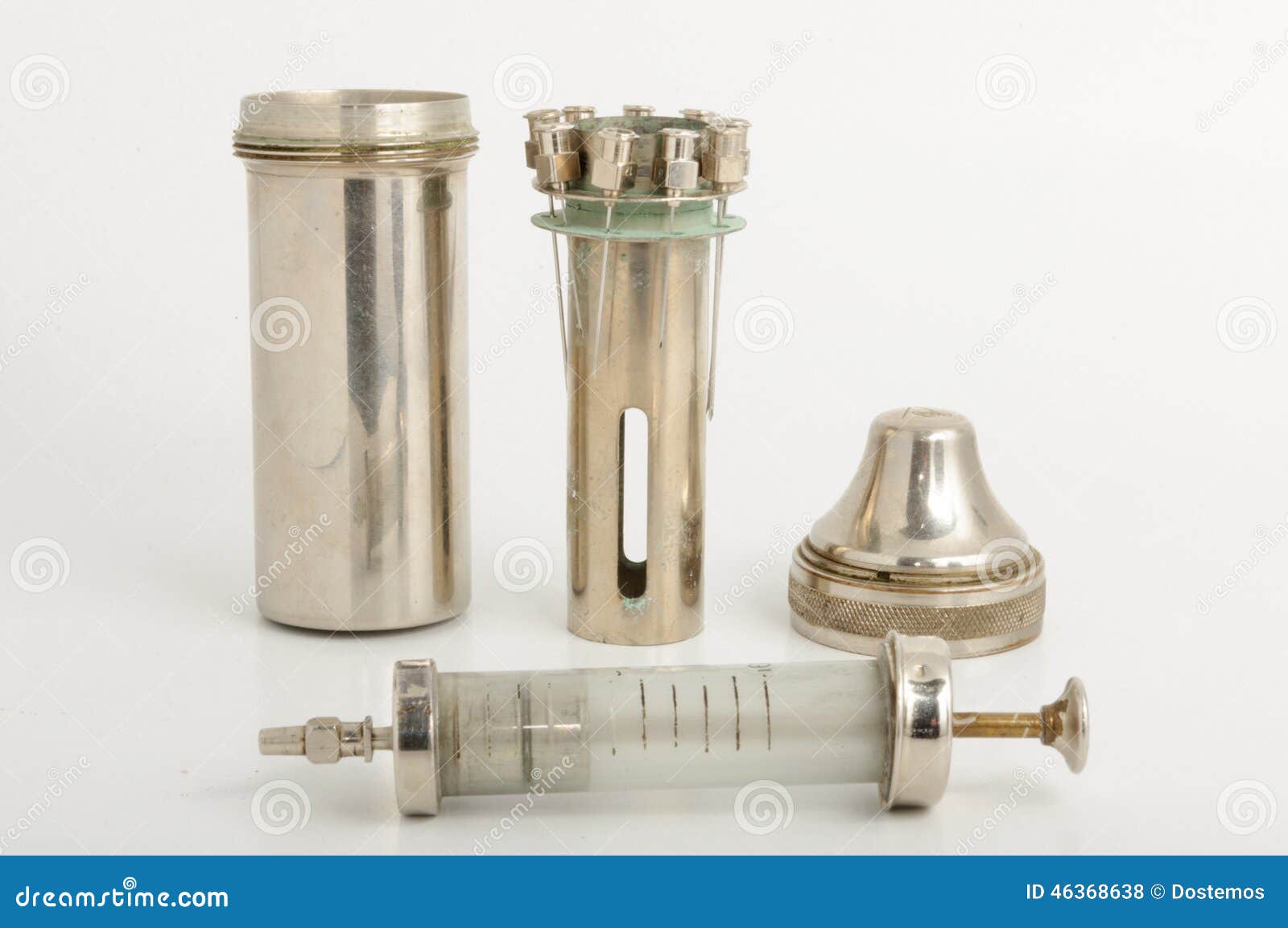 Vintage Sterilisation Container on White Background Stock Photo - Image ...