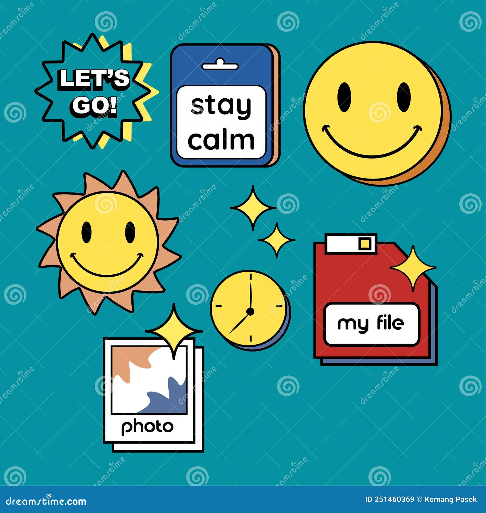 Vintage Sticker Caracter Vector Art Stock Vector - Illustration of ...