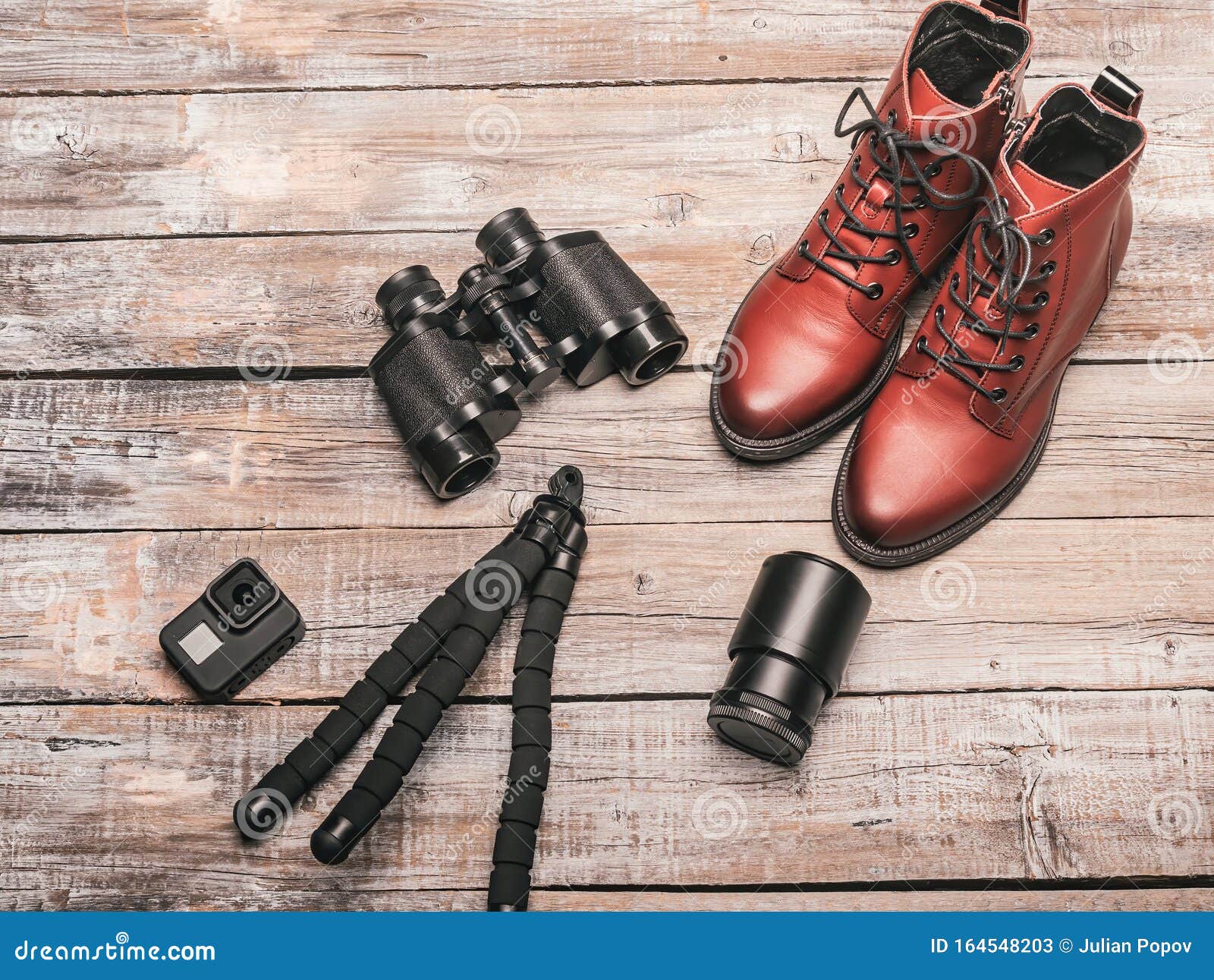Vintage Still Life of Random Men Objects.Travel Concept Stock Image ...