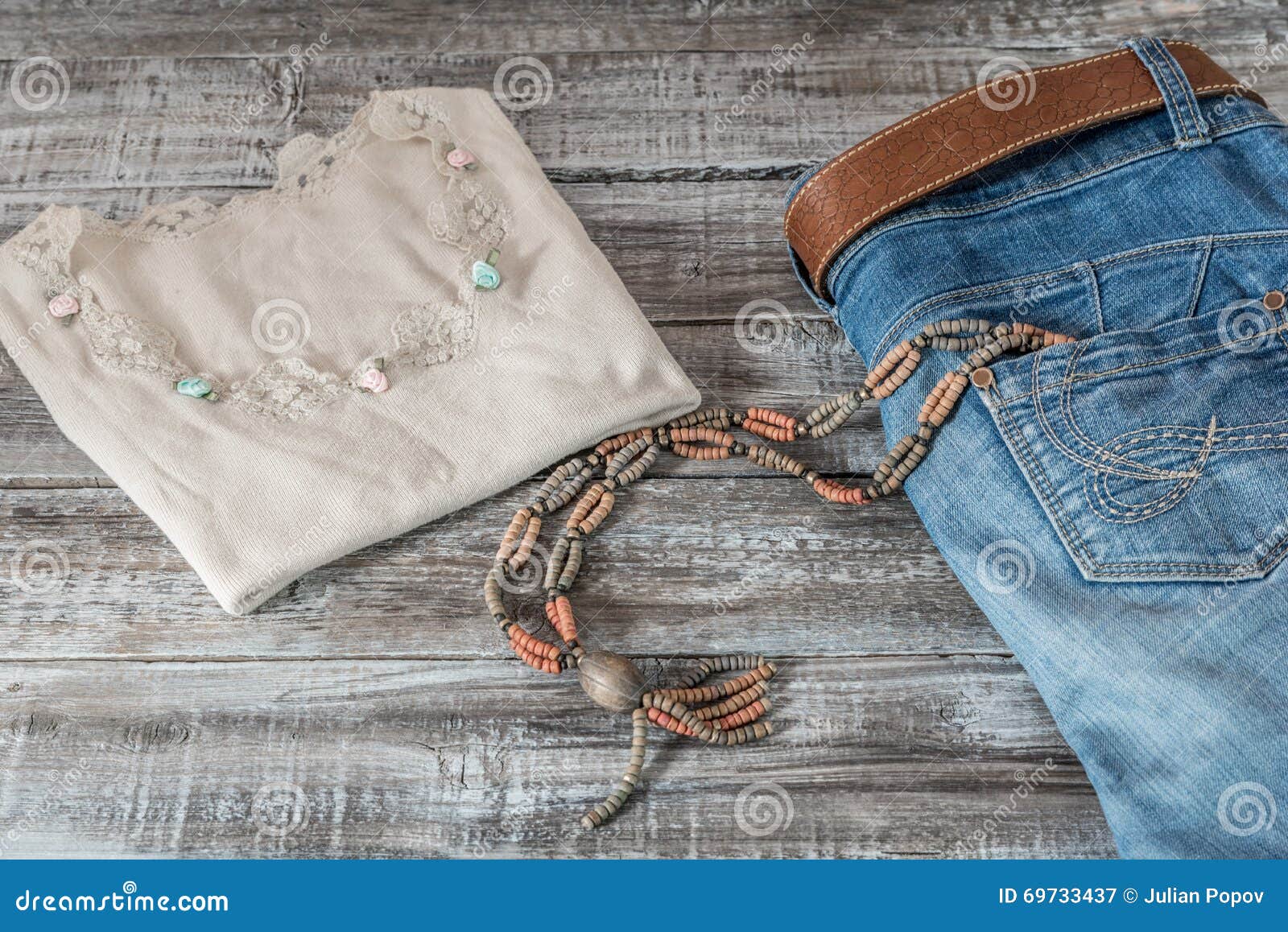 Vintage Still Life of Random Objects of Modern Woman Stock Image ...