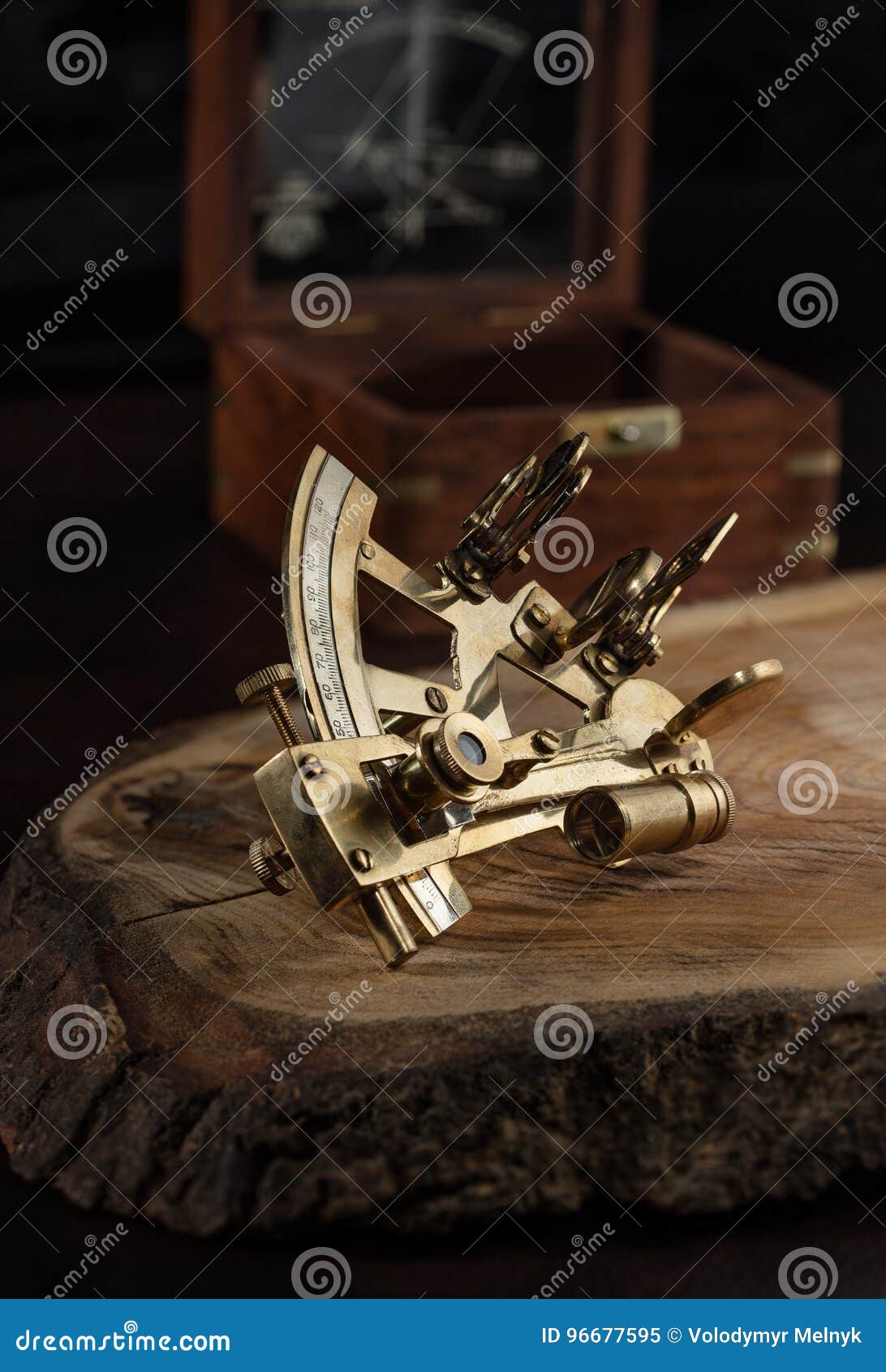 Vintage Still Life with Sextant Stock Image - Image of equipment ...