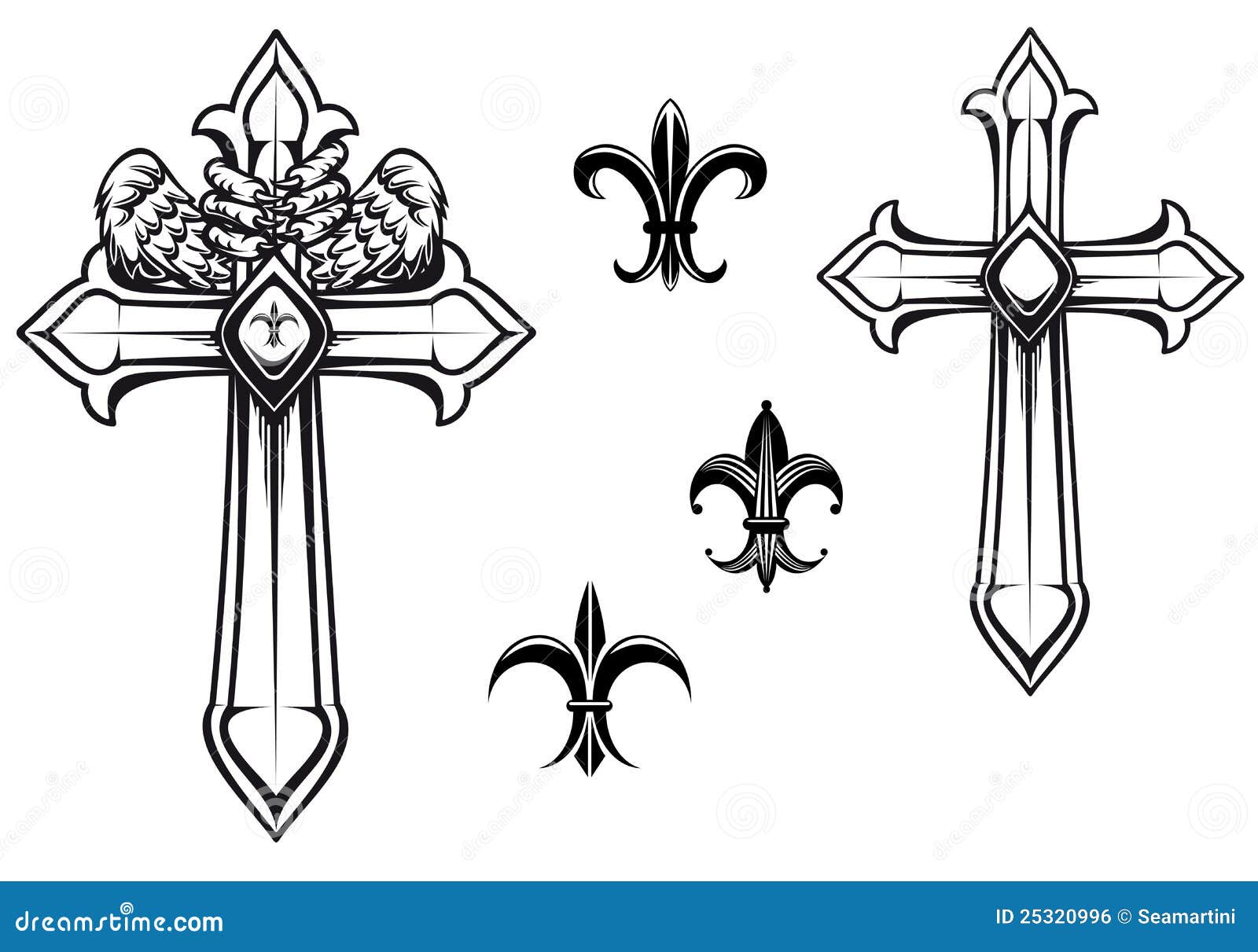 Vintage stone cross stock vector. Illustration of pray - 25320996
