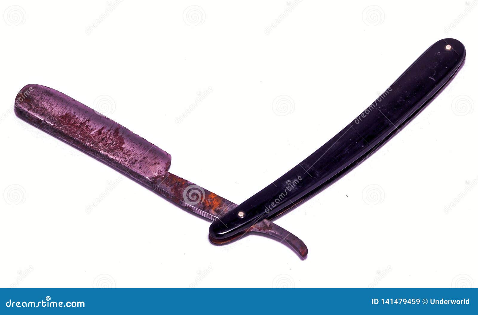 Vintage Straight Razor stock image. Image of isolated - 141479459