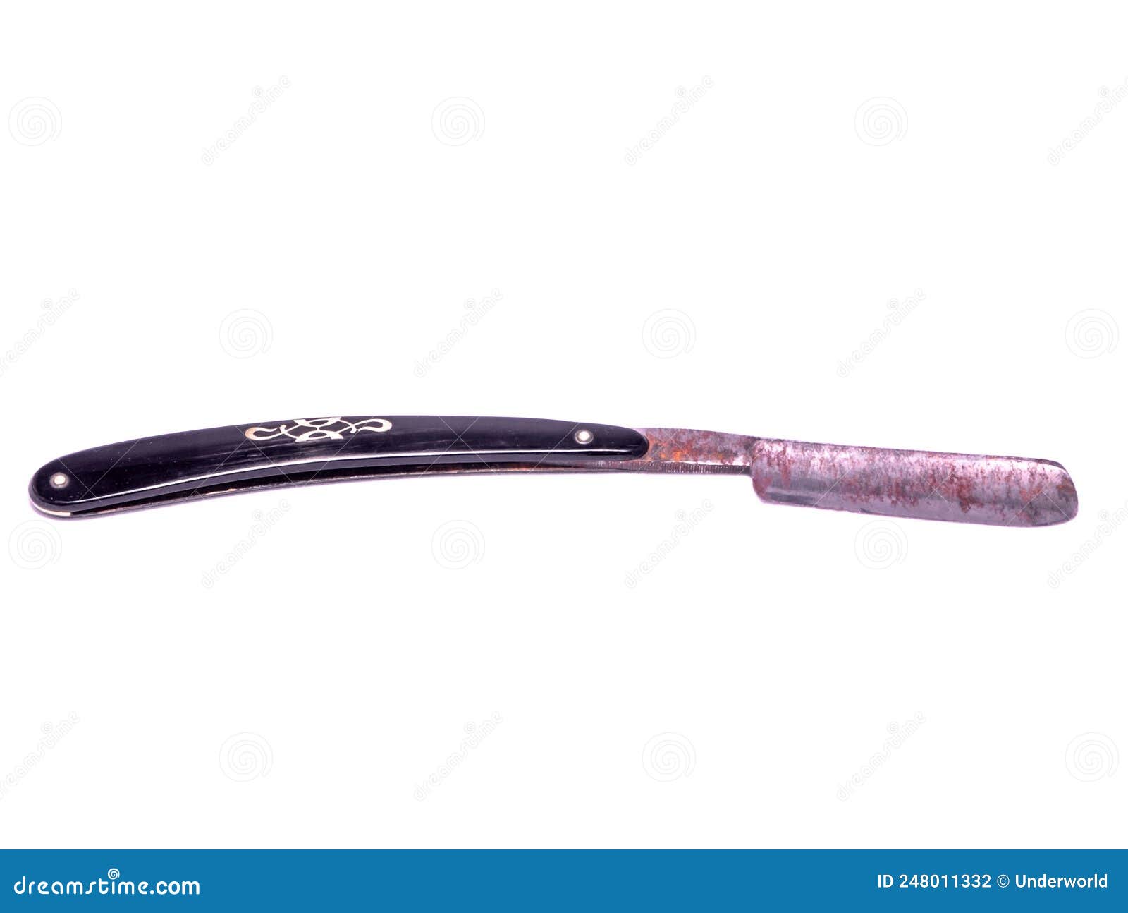 Vintage Straight Razor stock photo. Image of isolated - 248011332