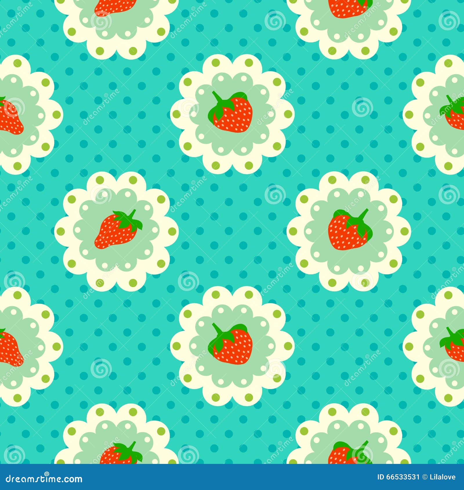 Vintage strawberry pattern stock vector. Illustration of blue - 66533531