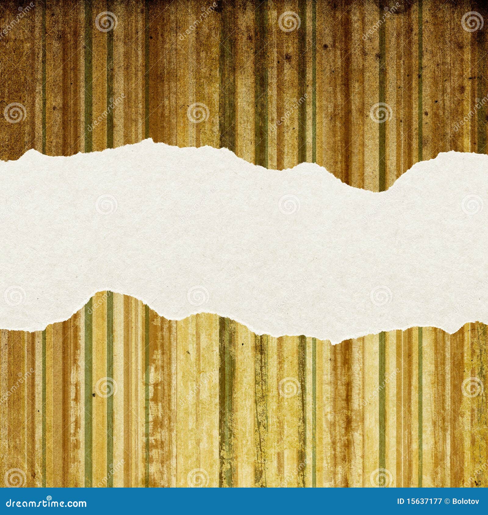 Vintage Striped Paper with Torn Edges. Stock Illustration ...