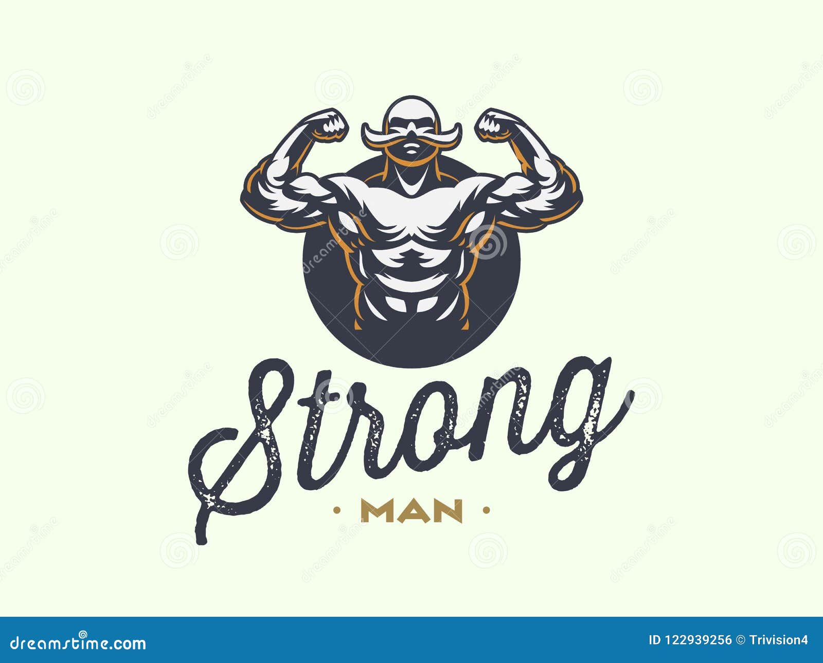 Vintage Strong Man Mustache