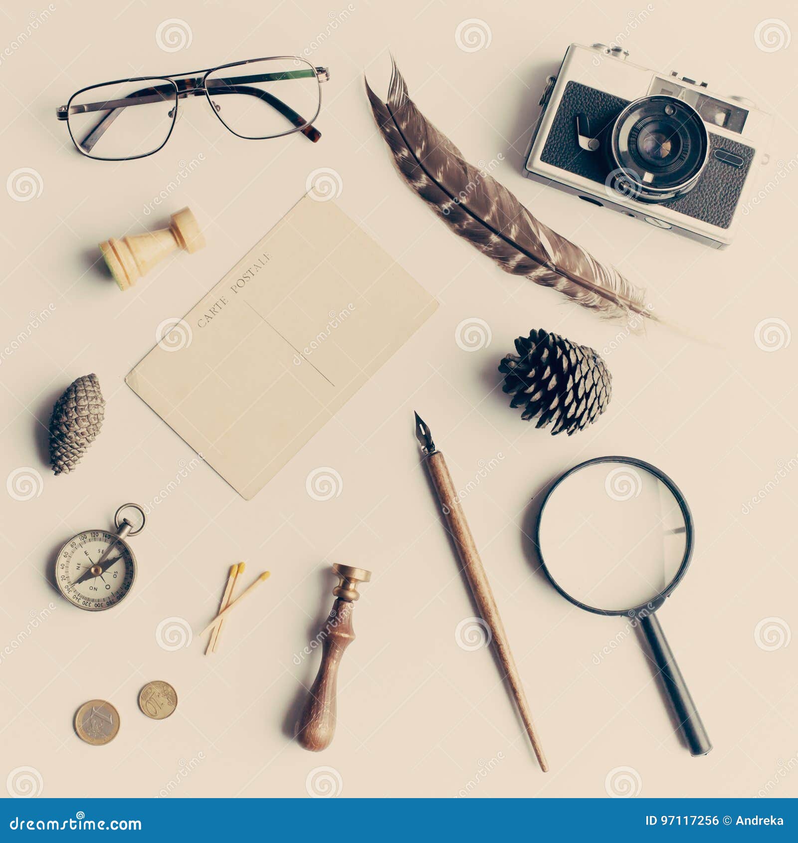 Vintage study items stock photo. Image of concept, board - 97117256