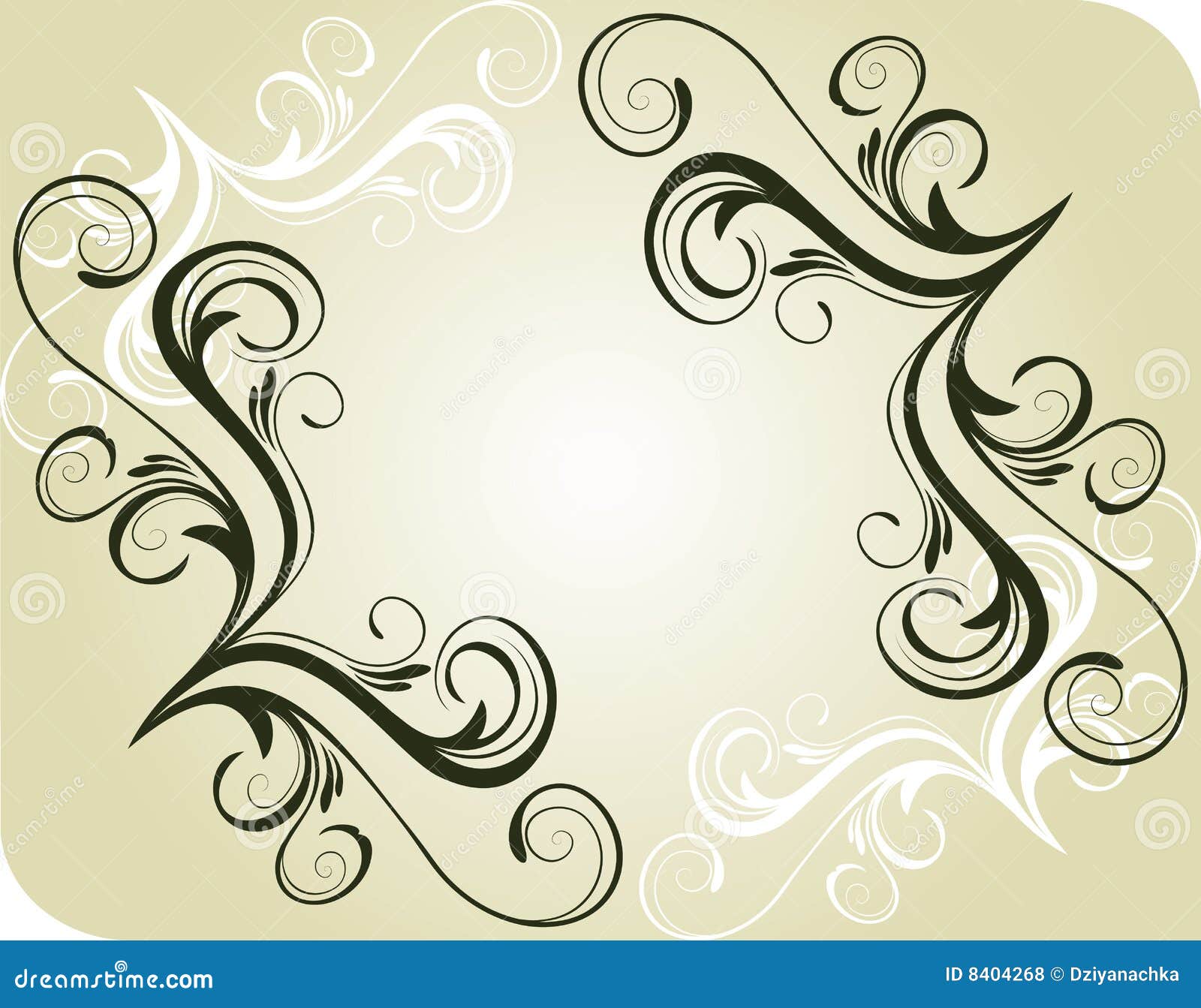 Vintage style stock vector. Illustration of floral, element - 8404268