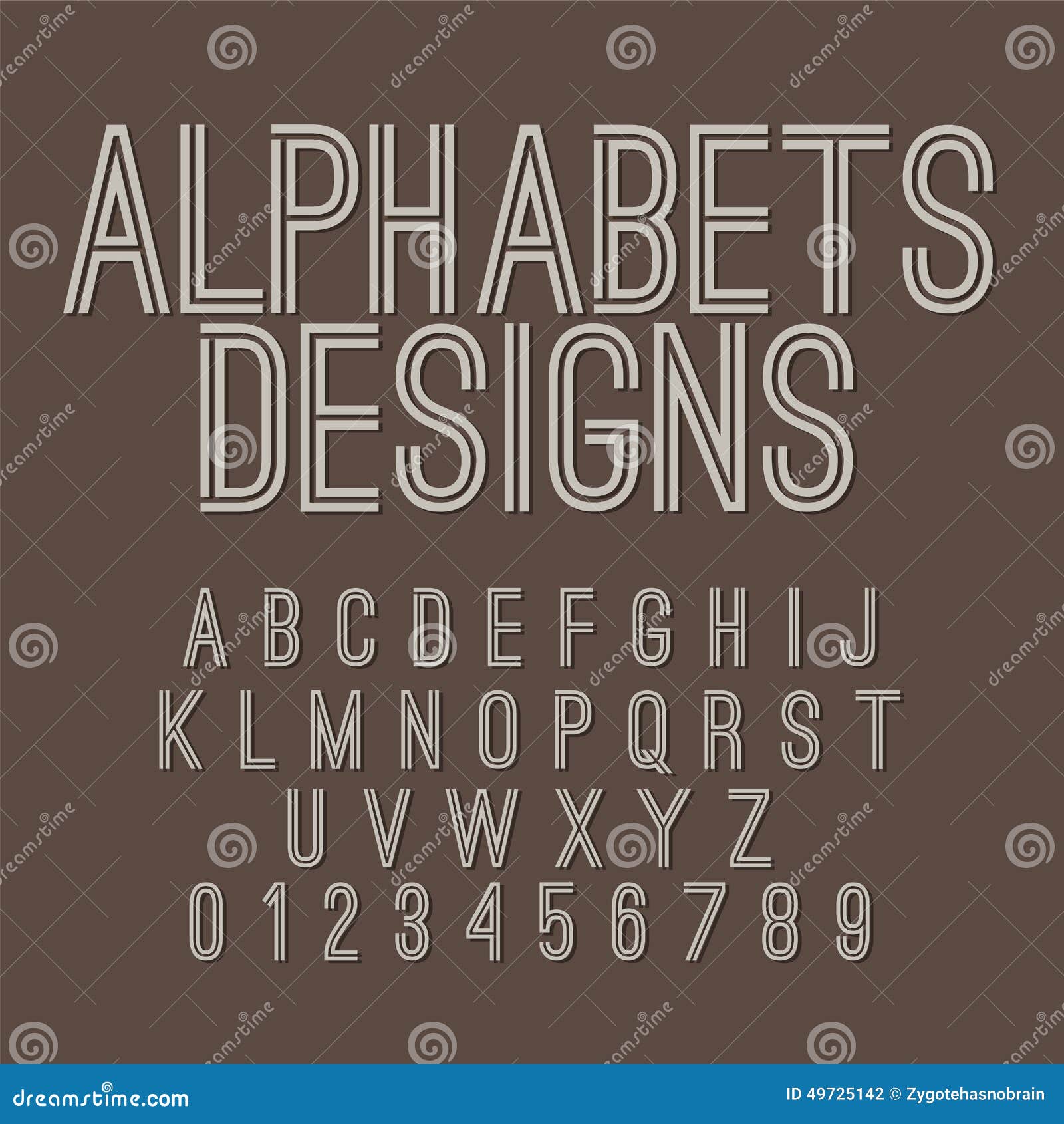 Vintage Style Alphabets Set Vector Illustration | CartoonDealer.com ...