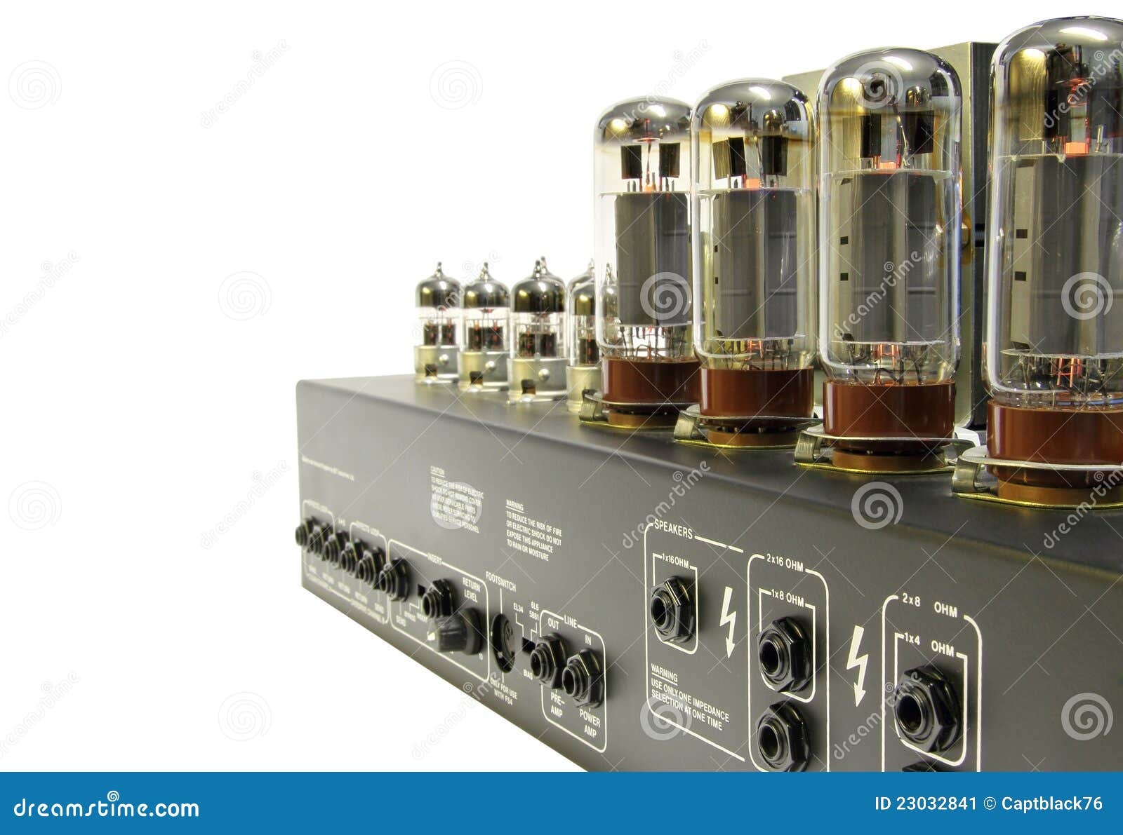 Vintage style amplifier stock image. Image of electrical - 23032841