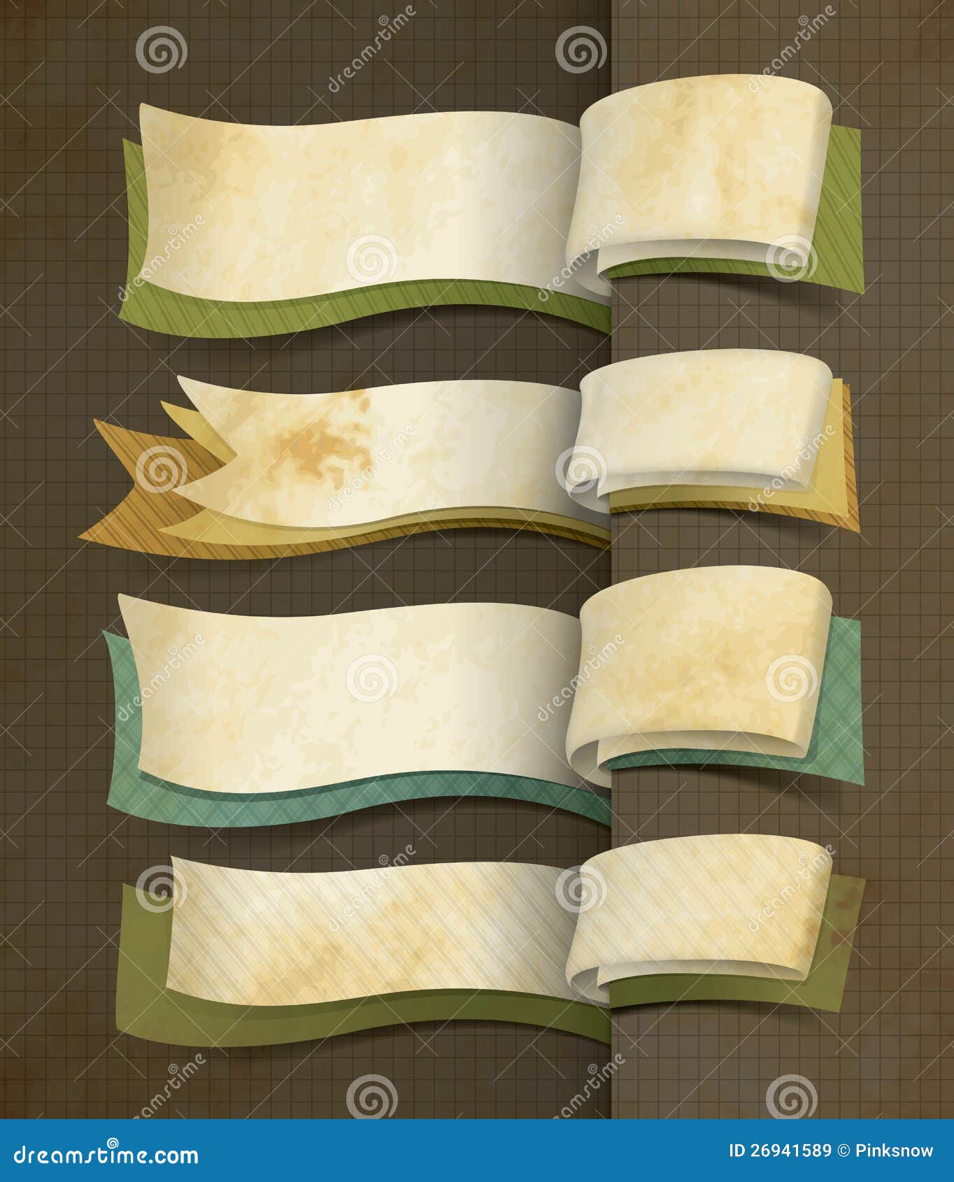 Vintage Style Banner Design Stock Illustration - Illustration of scroll ...