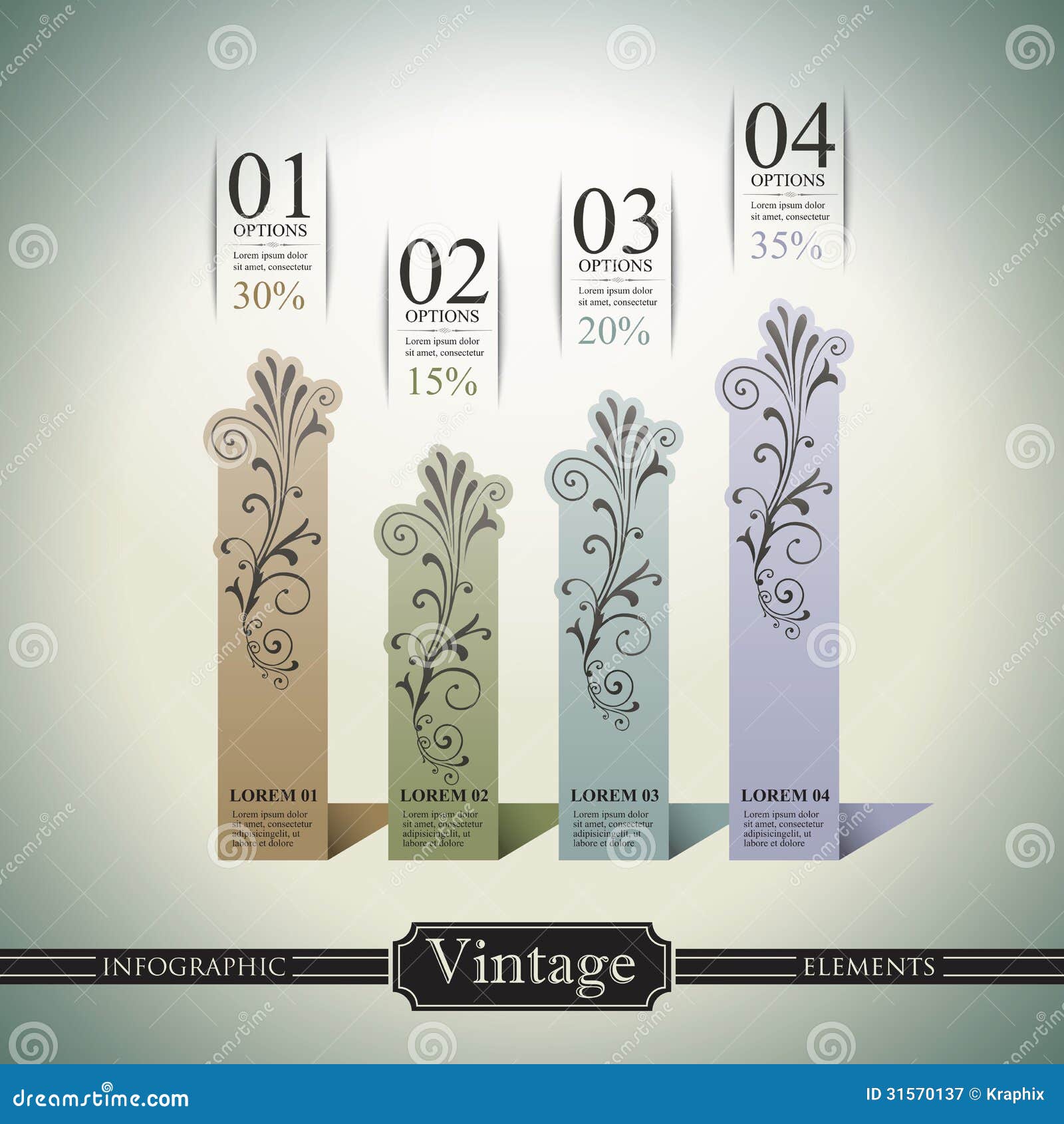 Vintage style Bar Graph stock vector. Illustration of data - 31570137