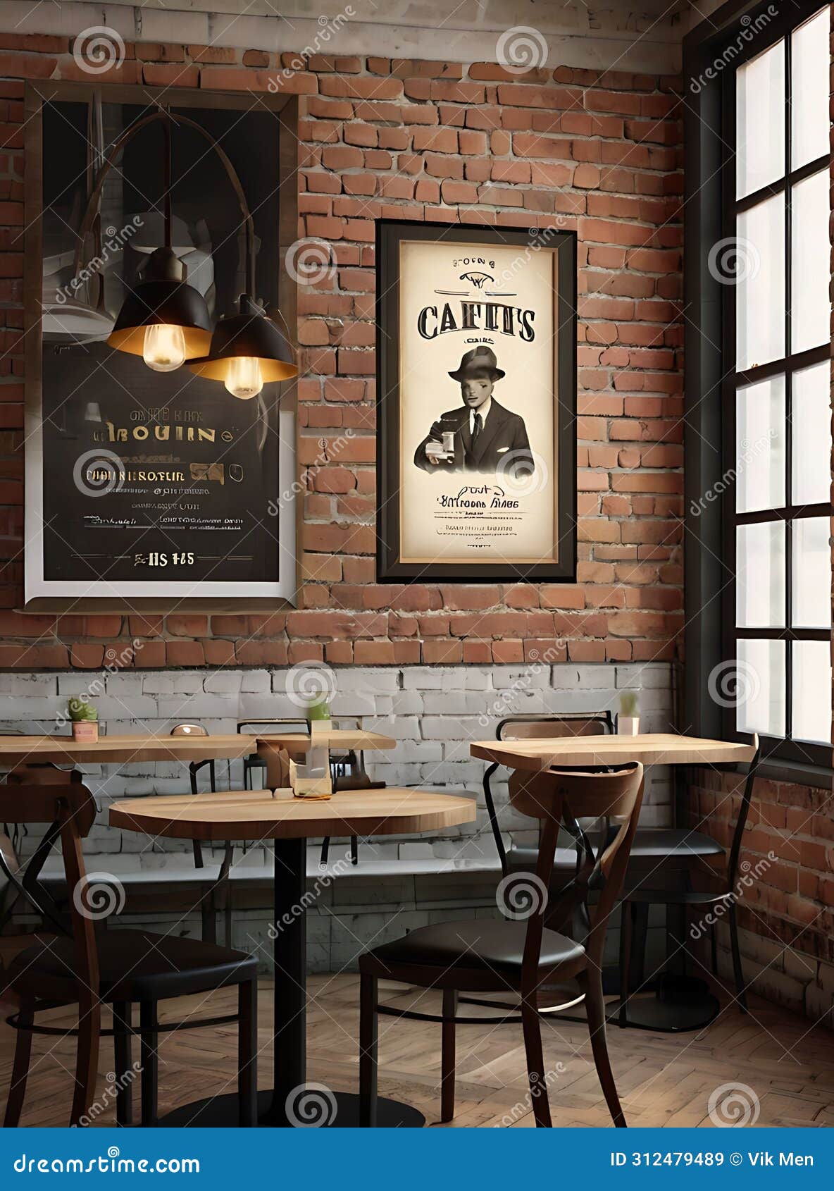 Vintage style cafe scene. stock illustration. Illustration of ...